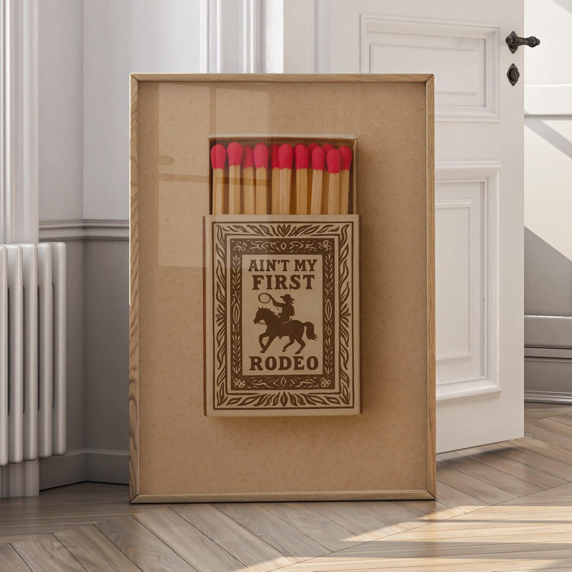 Aint My First Rodeo Wall Art, Vintage Western Matchbox Poster, Cowboy ...