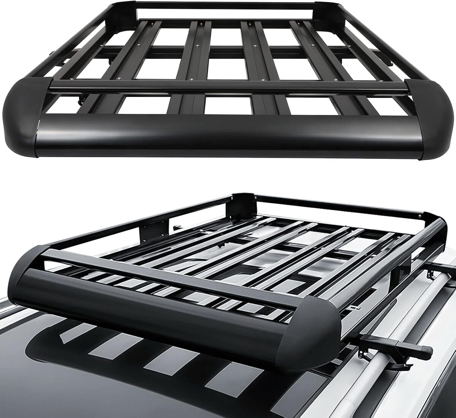 Aintier Roof Rack for 48" Crossbars Cargo Basket Crossbar Roof Cargo ...
