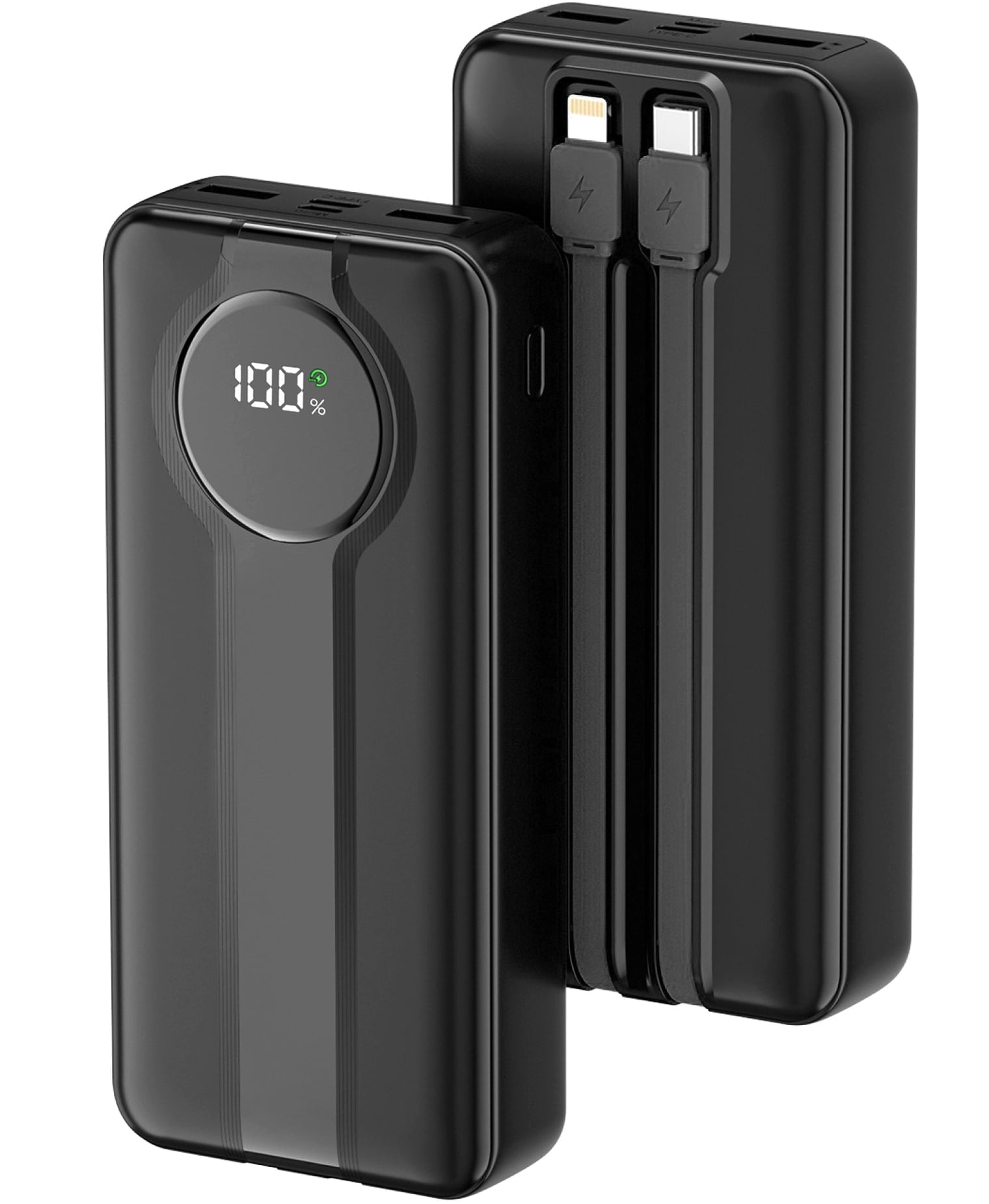 Aioneus 22.5W Power Bank with Built in Cables, Slim Portable Charger ...