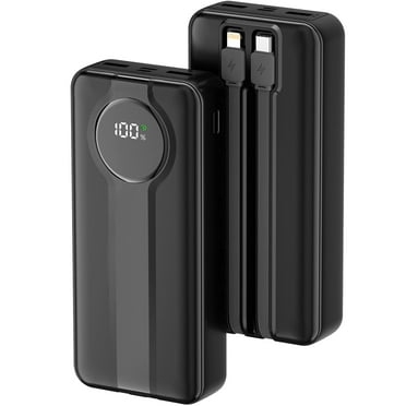 JvGoal 10000mAh Portable Charger Power Bank with Cables, 22.5W Fast ...