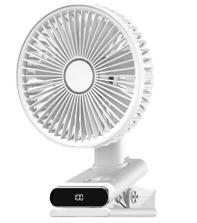Aioneus Clip on Fan 100 Speeds USB Rechargeable Battery Operated Fan, 6 ...