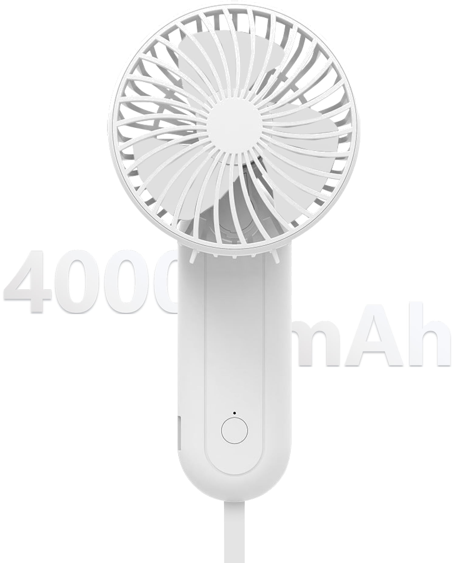 Aioneus Portable Handheld Fan, 4000mAh Battery, 20H Runtime, 4 Speeds ...