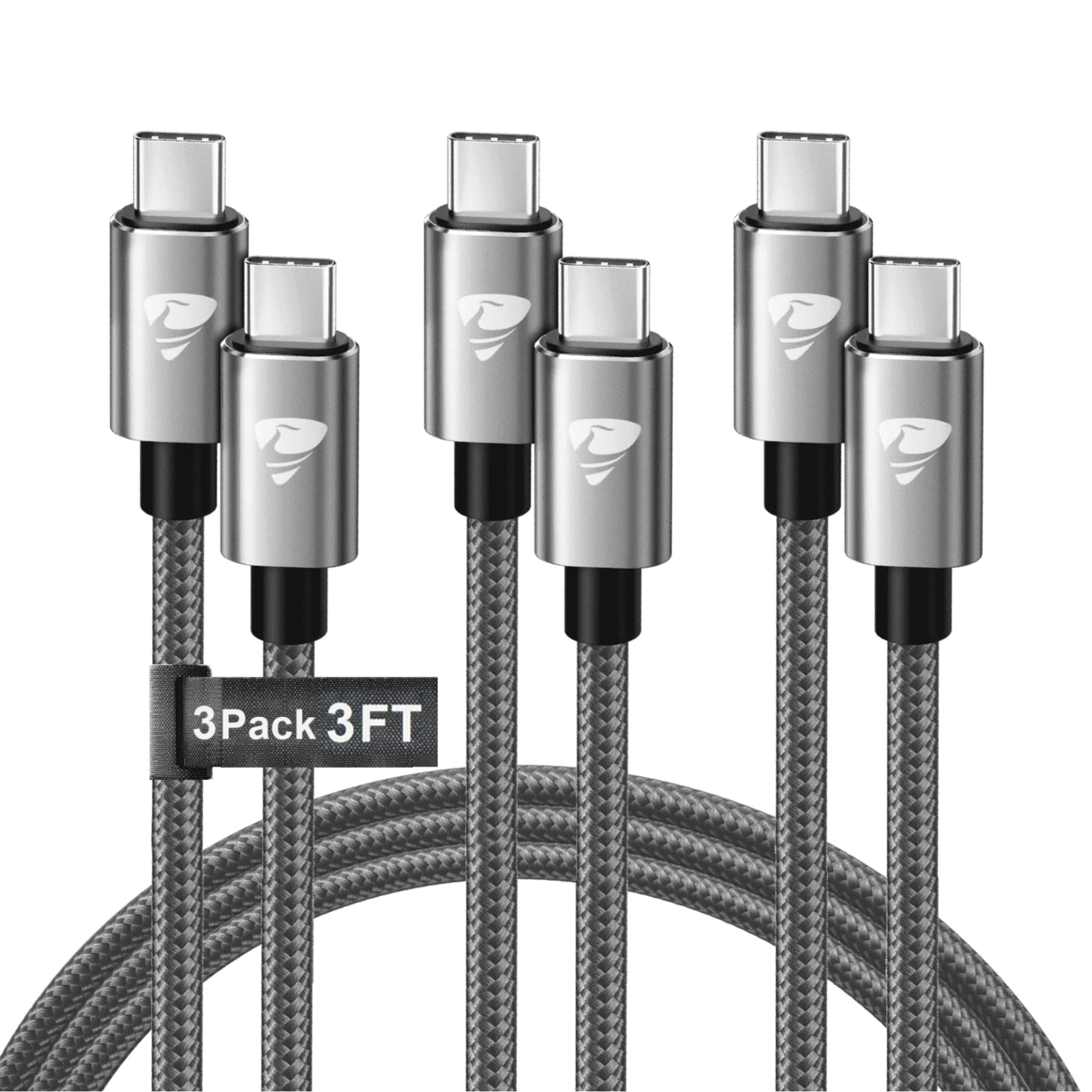 Aioneus 3Pack 3FT USB C to USB C Fast Charging PD3.0 Data Sync Cable ...