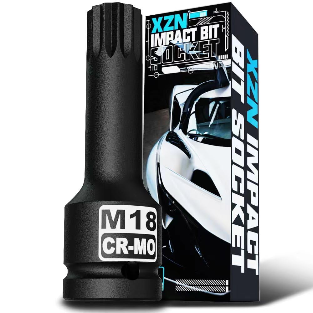 Aiourx 1/2" Drive M18 XZN Triple Square Spline Bit Socket, Metric Size ...