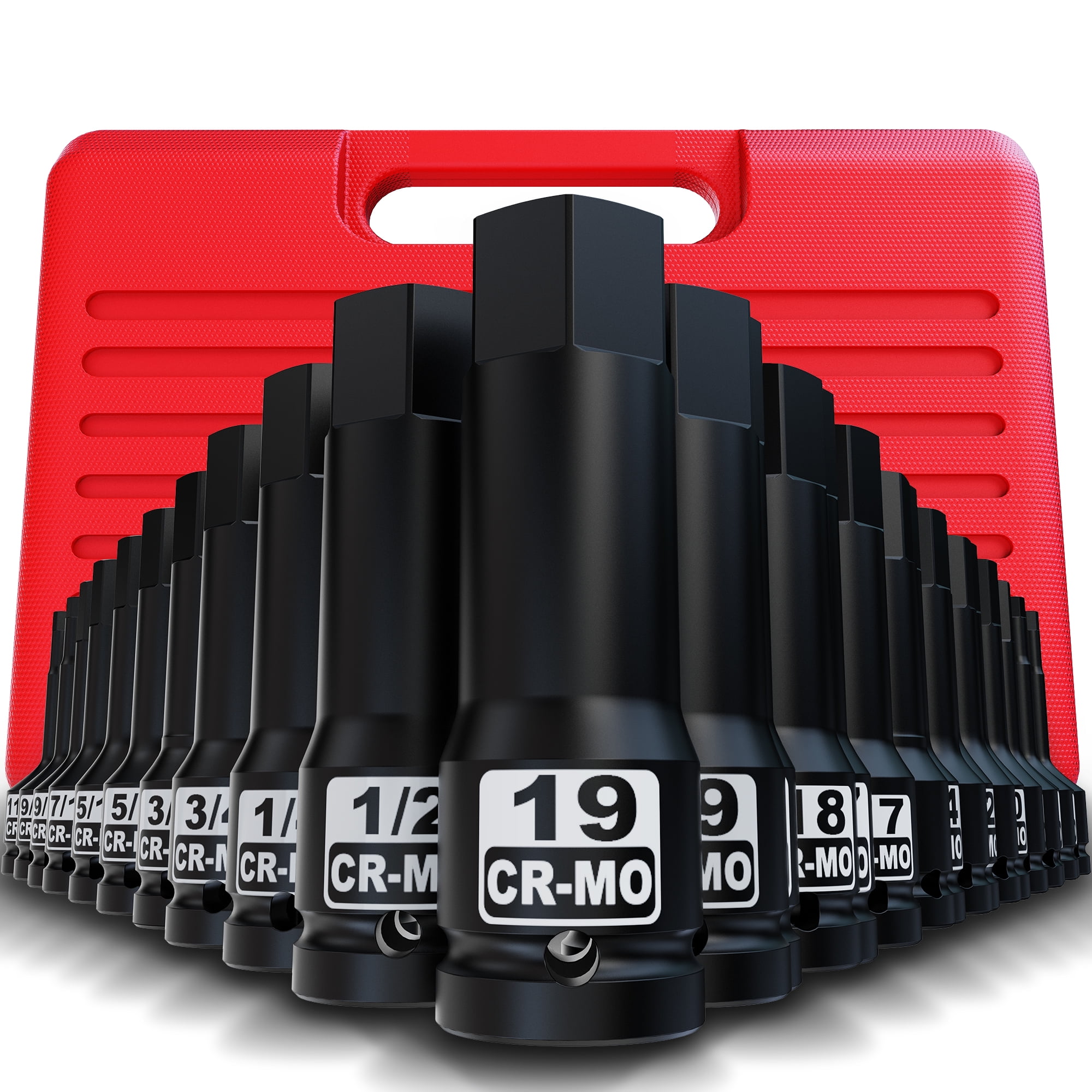 Aiourx 1/2 Inch Impact Hex Bit Socket Black 20PCS - Walmart.com