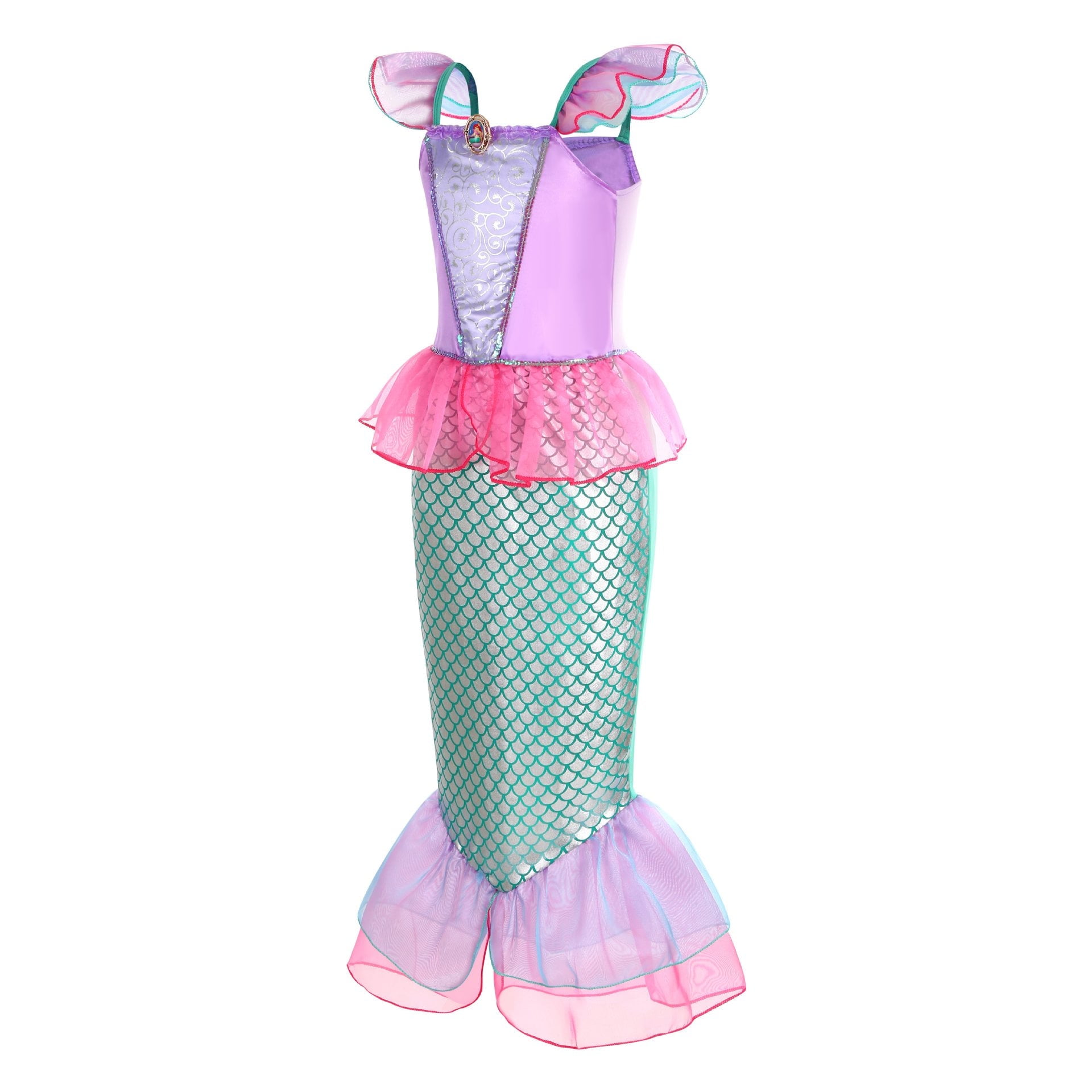 Aipartys Little Girls Princess Mermaid Ariel Pink Girls Dress Up ...