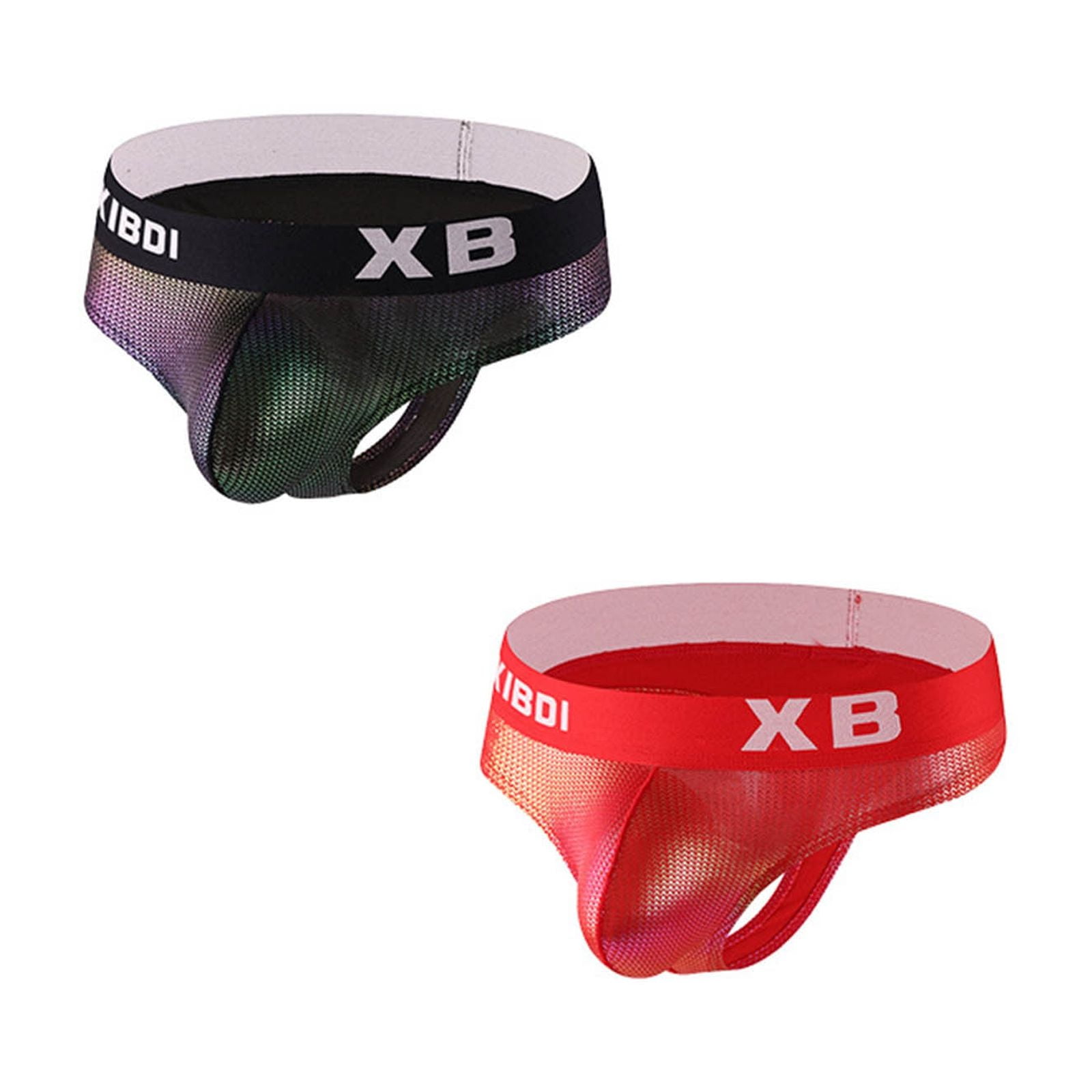 Aipewai 2PC Mens Clothing Sales Trend Imitation Leather Sexyes Underpants Ventilate Large Size ...