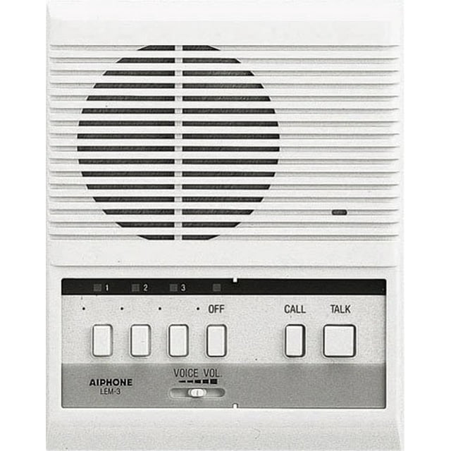 Aiphone LEM-3 Open Voice Selective Call Master Intercom, Accepts Up to ...