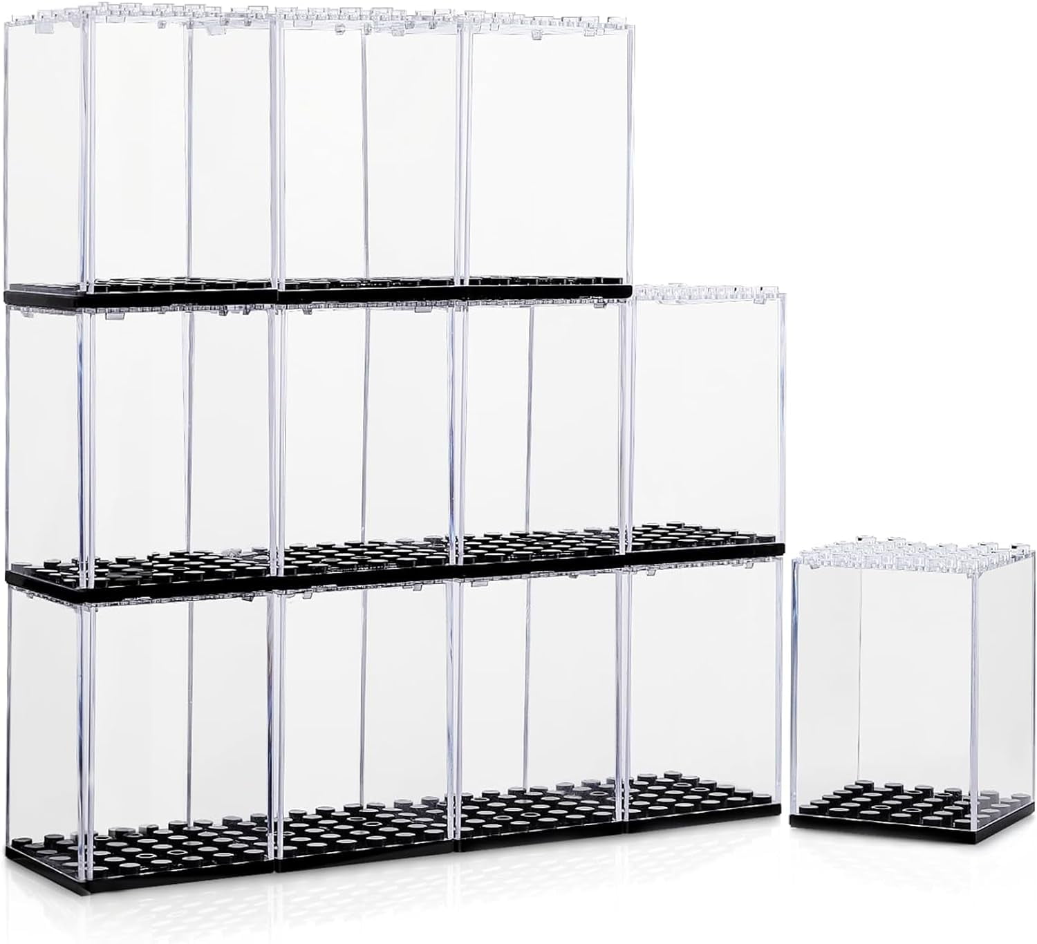 Aippl 12PCS Minifigure Display Case for Lego Minifigure Clear Acrylic ...