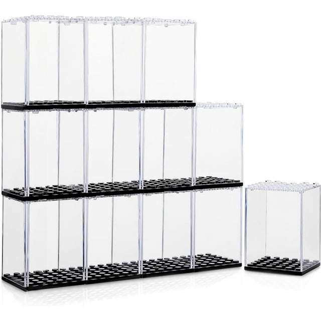 Aippl 12PCS Minifigure Display Case for Lego Minifigure Clear Acrylic ...