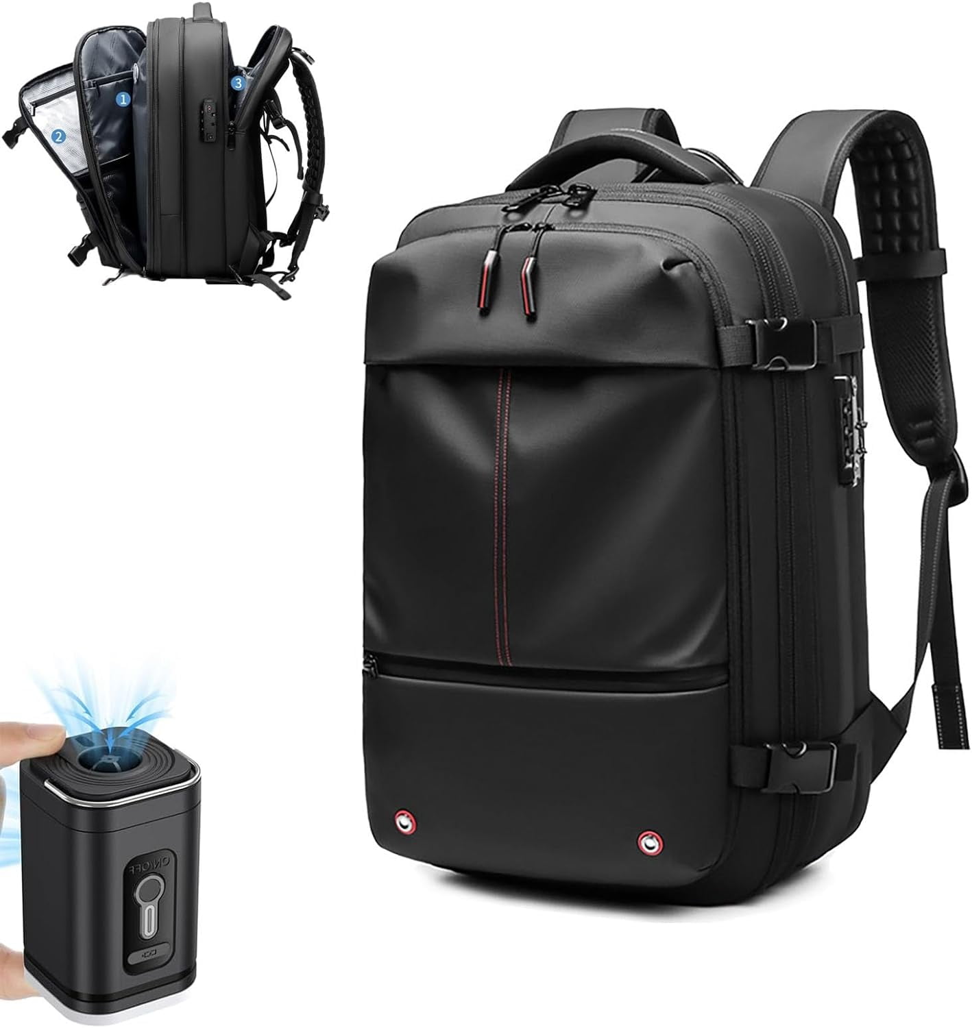 Aippl Vacpack Backpack, Expandable Backpack with Vacuum Compression ...
