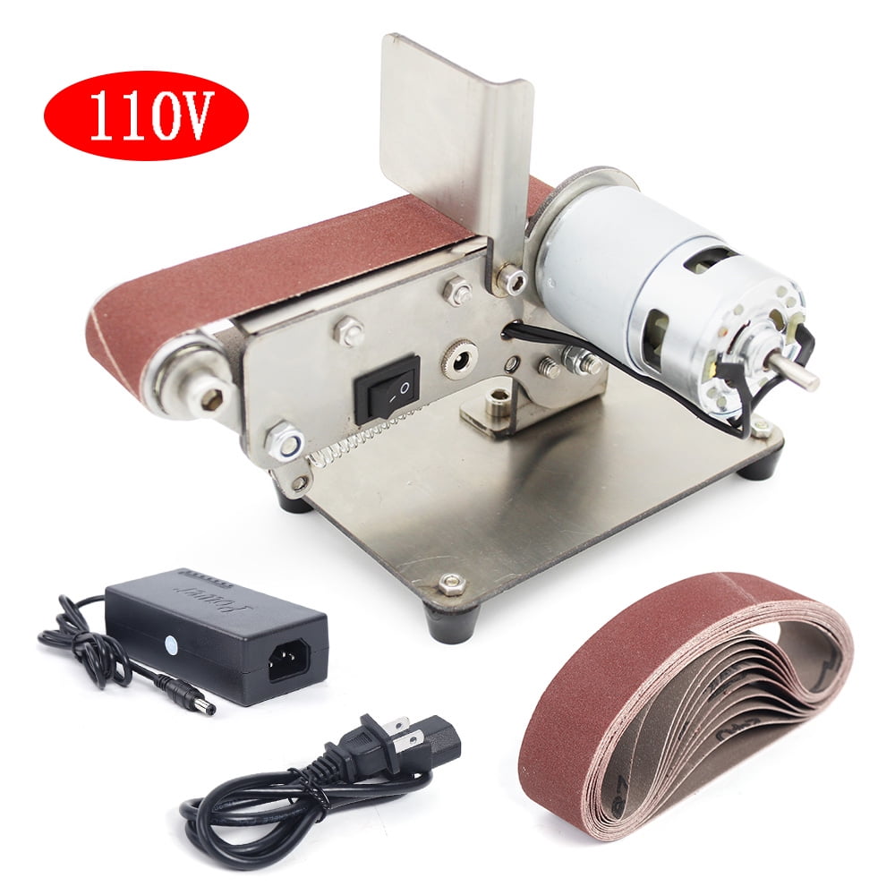 AIQIDI Mini Electric Belt Sander, 795 Motor, Adjustable Speed 1000 ...