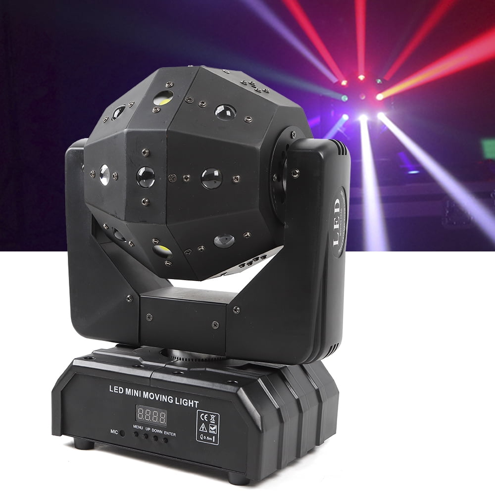Aiqidi 16x3W RGBW 4 in 1 LED Stage Moving Head Light, DMX DJ Light ...