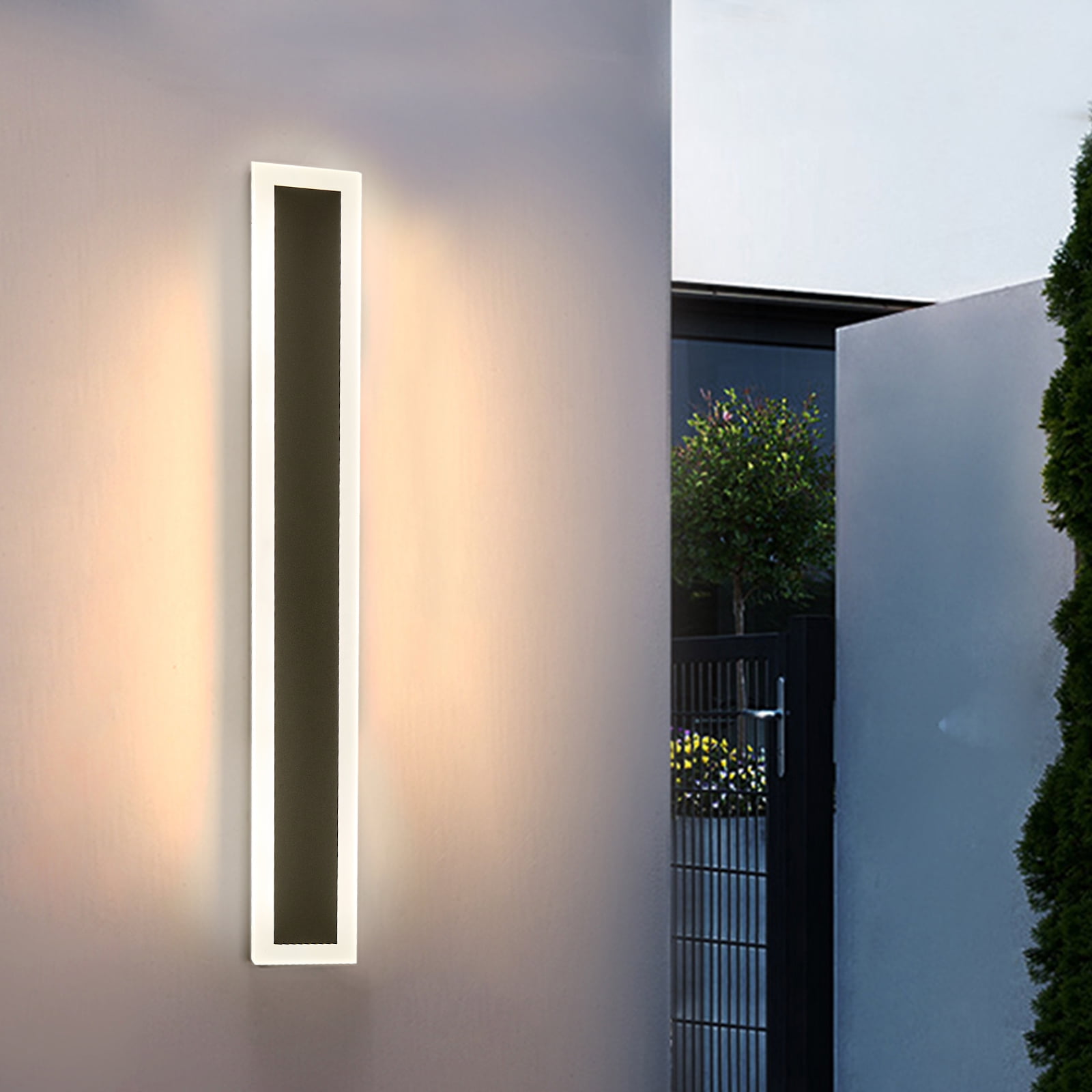 Aiqidi 18W Rectangle Wall Light Modern LED IP65 Acrylic Sconce Wall ...
