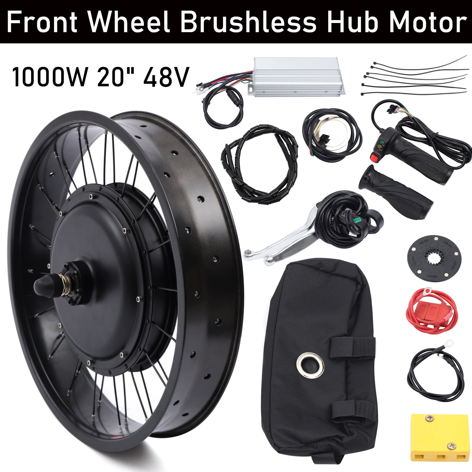 Aiqidi 20 Inch Electric Bicycle Front Wheel Hub Motor Conversion Kit ...