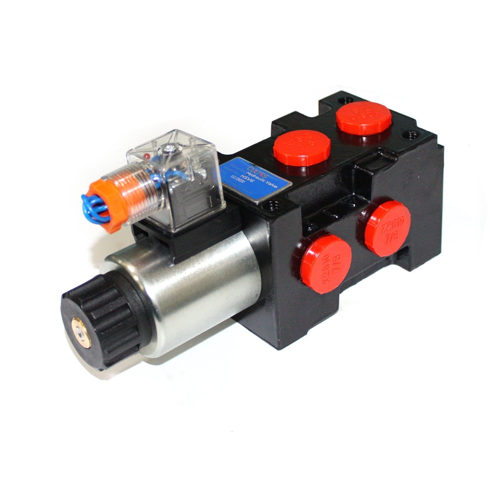 Aiqidi 6 Port Hydraulic Solenoid Selector/Diverter Valve, 3625PSI 13GPM ...