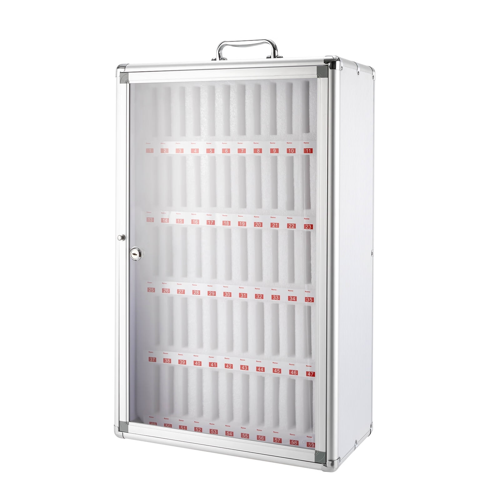 Aiqidi 60-Slot Aluminum Alloy Cell Phone Storage Cabinet Wall-Mount ...