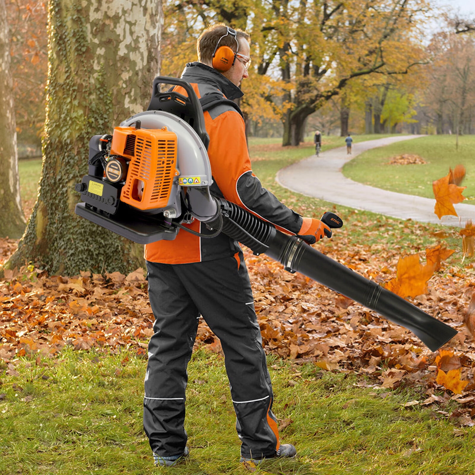 Aiqidi Super Handy 2-Stroke 63CC Backpack Gas powered Leaf Blower for Grass/Lawn/Snow - Walmart.com