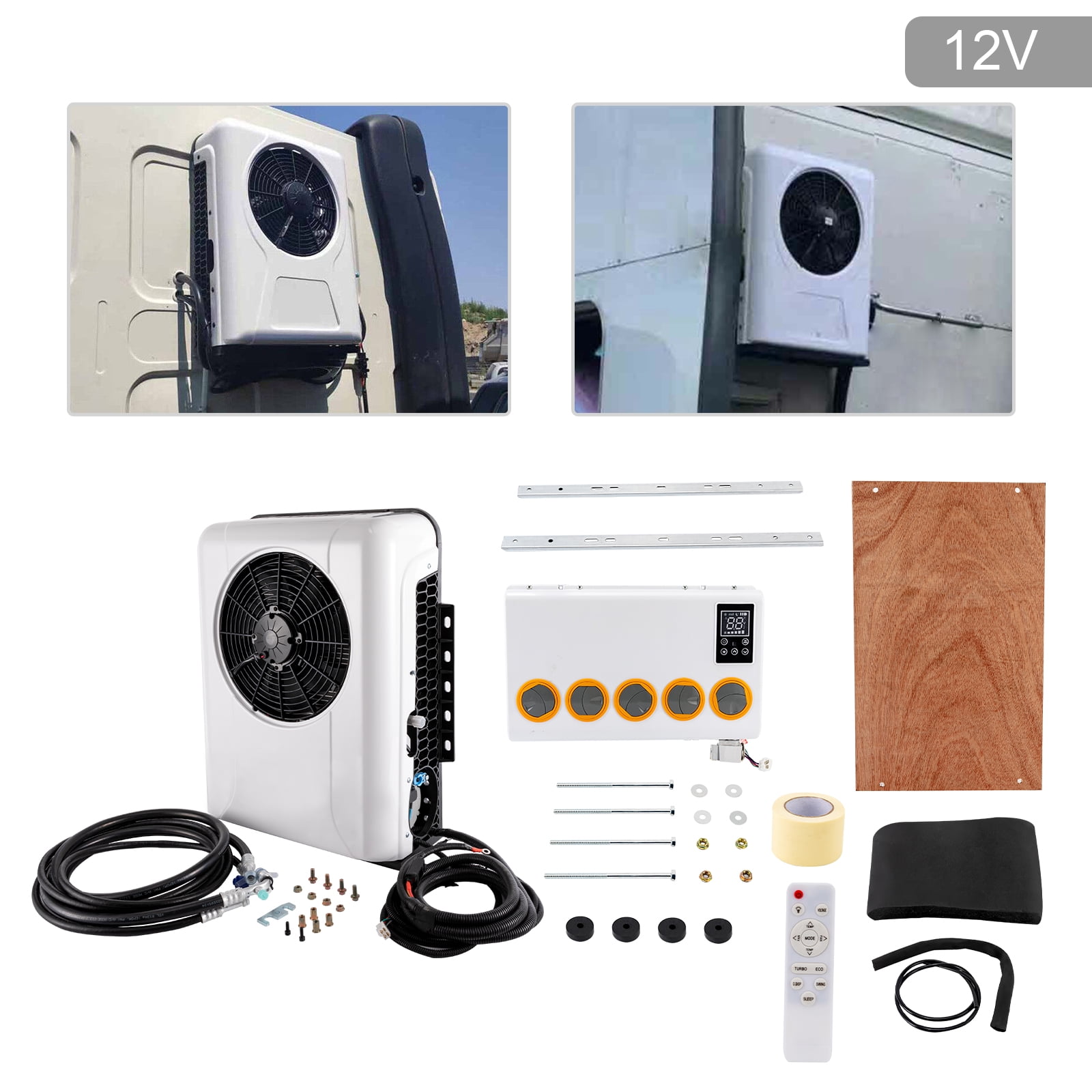 Aiqidi 12V DC Car RV Air Conditioner, Universal Truck Cab Camper AC ...