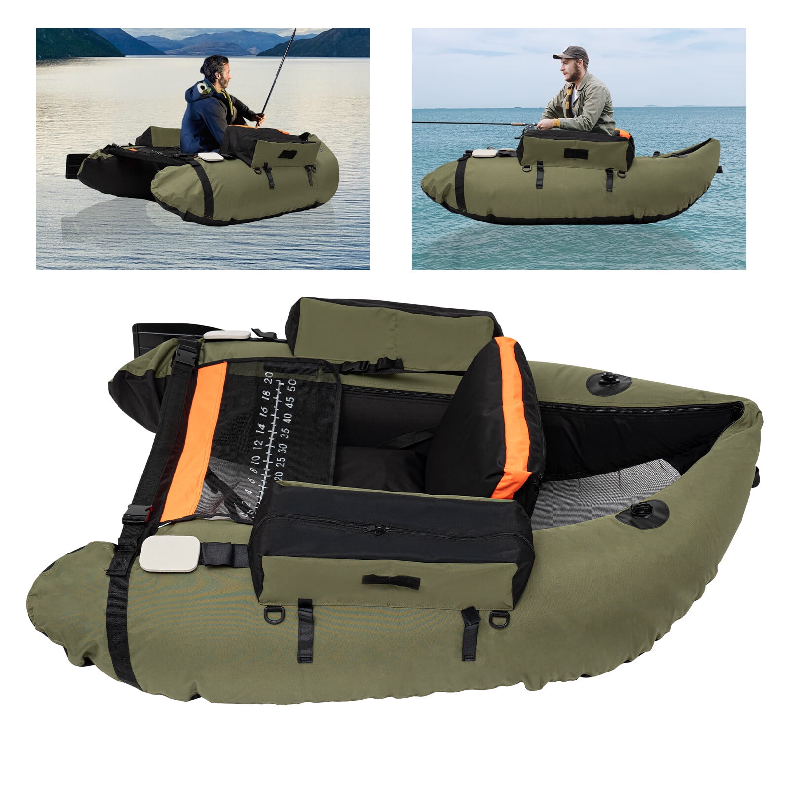 Aiqidi Portable Inflatable Fishing Boat 90°-180° Backrest Adjustable ...