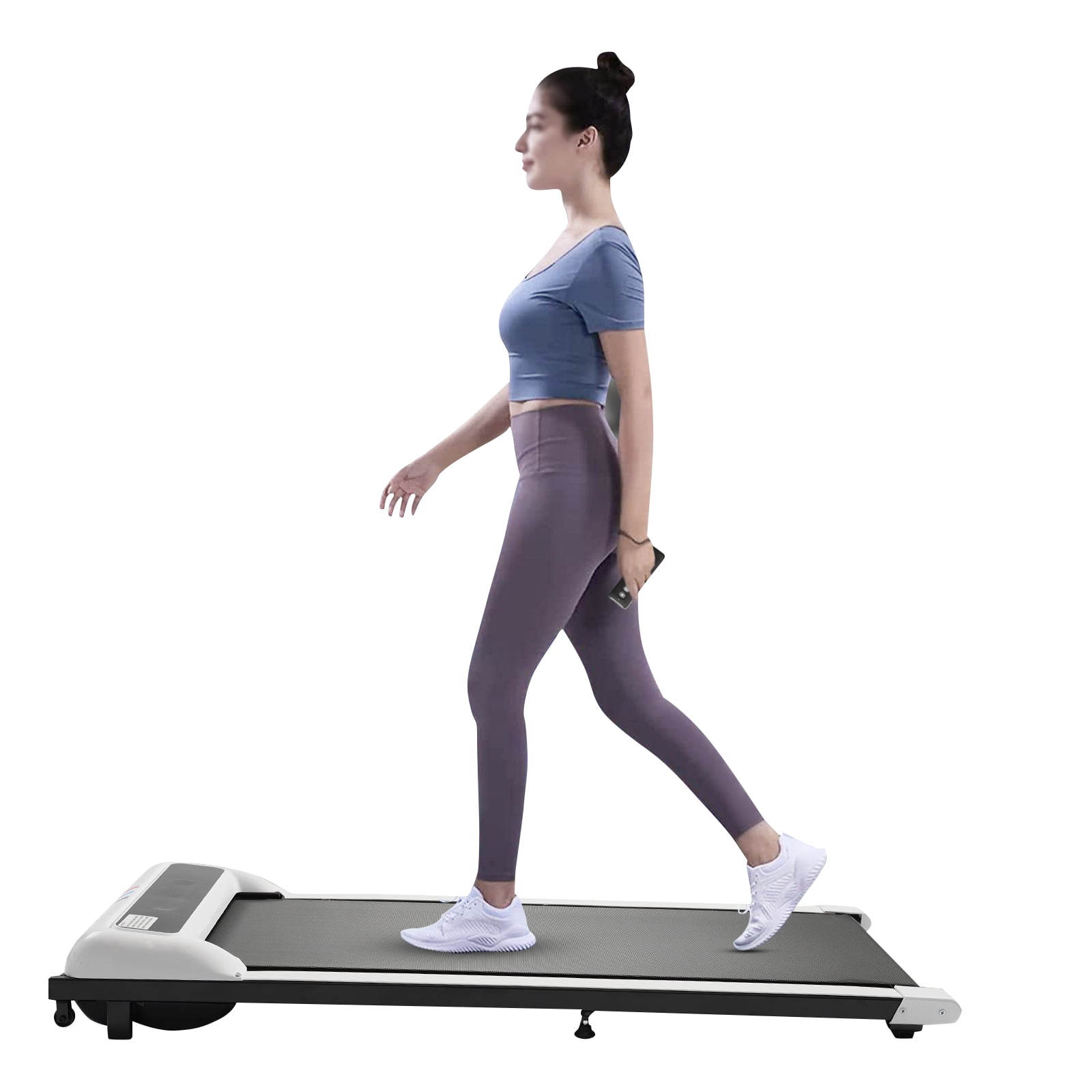 Aiqidi Portable LED Electric Treadmill, 2 in 1 Walking Jogging Remote ...