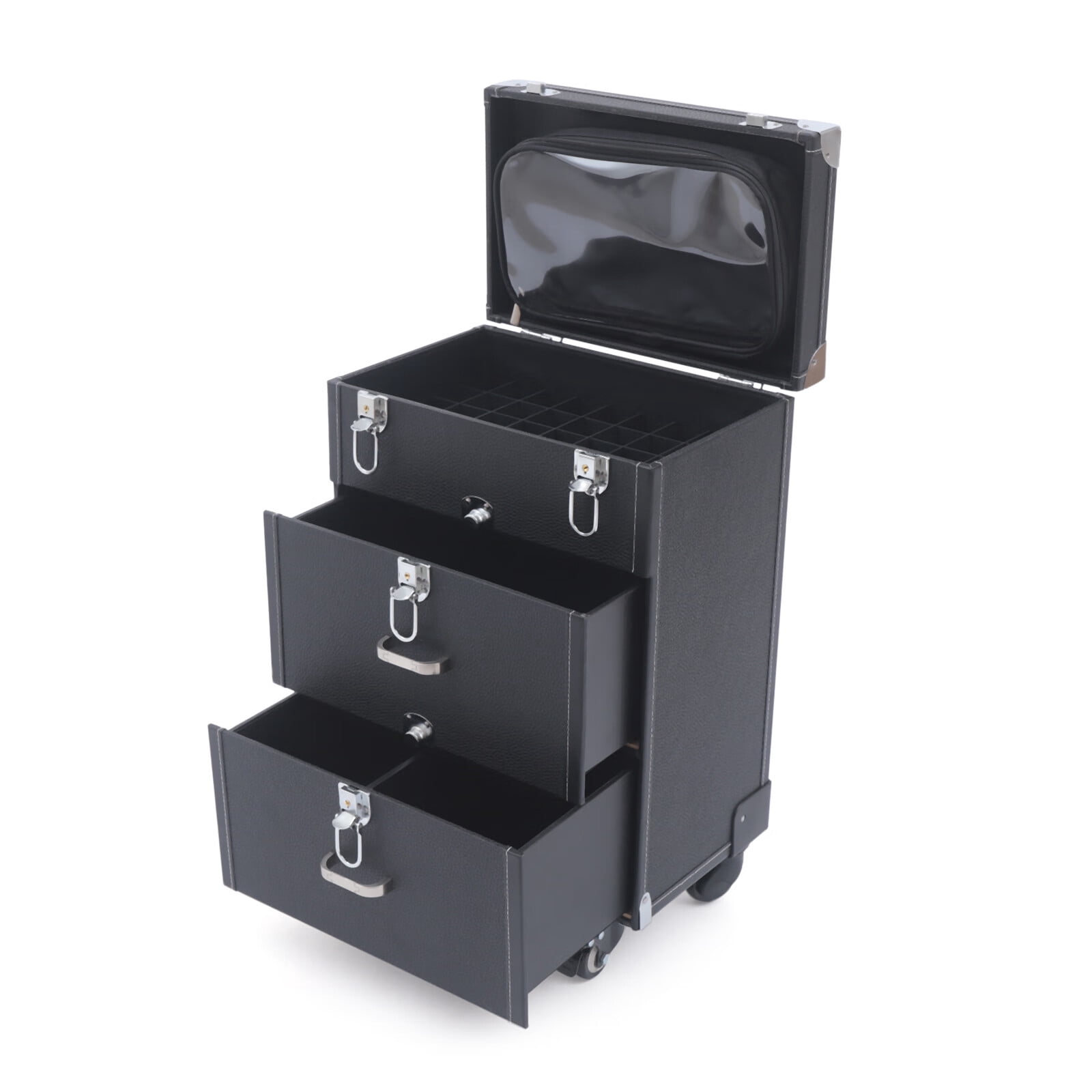 Aiqidi Rolling Cosmetic Trolley Professional Makeup Case Storage Salon ...