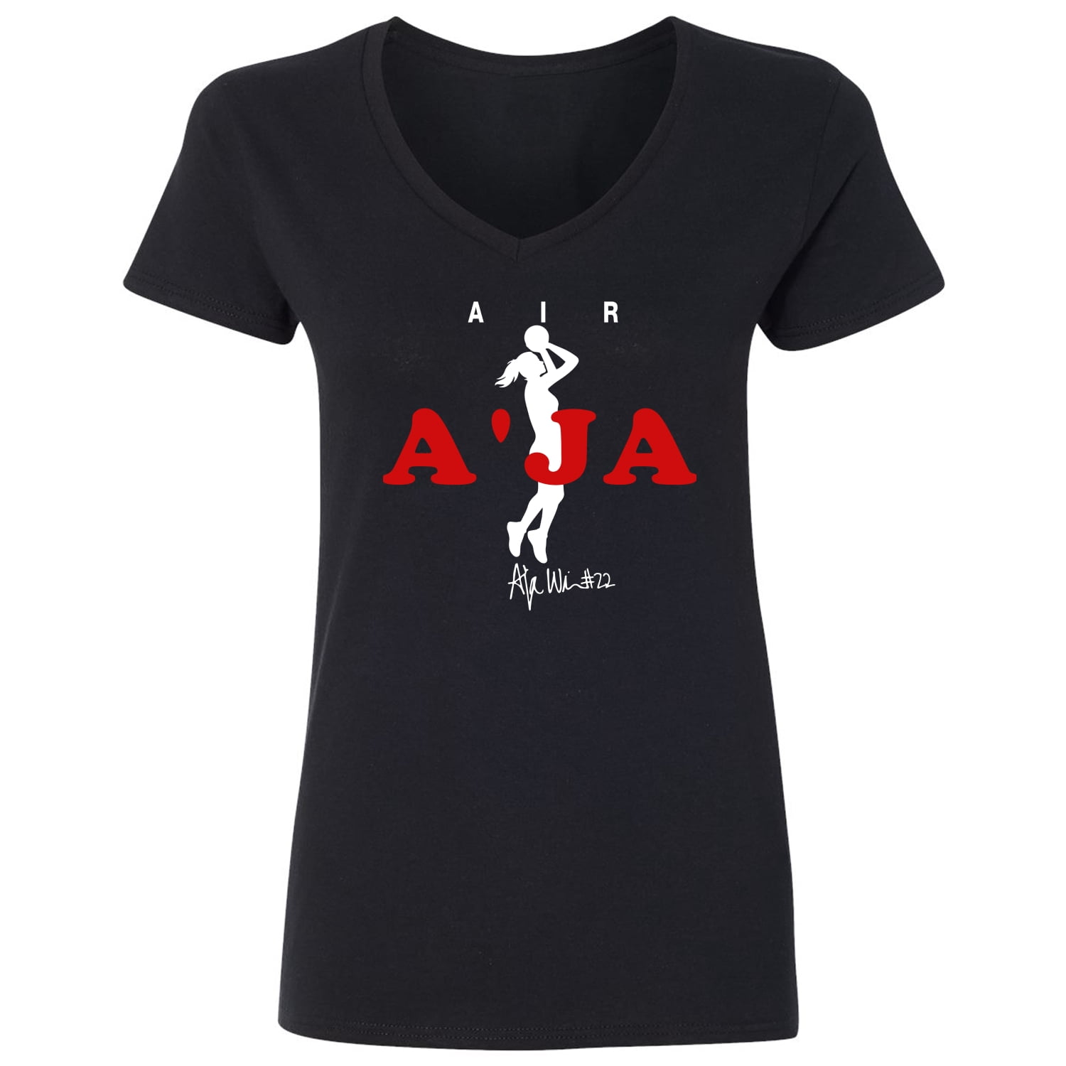 Air A Ja Basketball Graphic Tee - Las Vegas Fans Ladies' V-Neck Tshirt ...