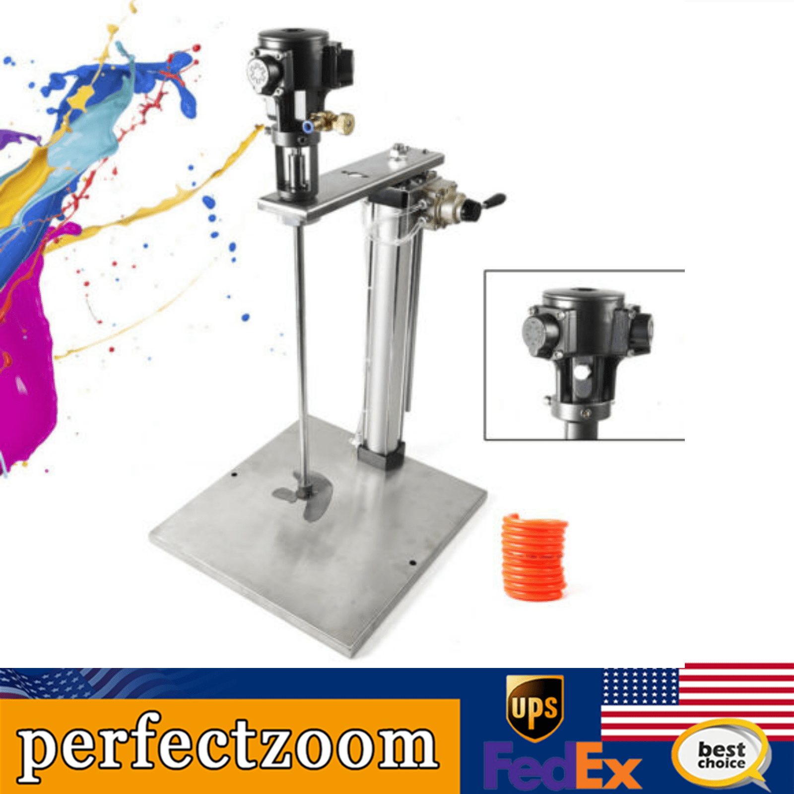 Air Agitator Blender Pneumatic Paint Mixer Stirrer Ink Mixing Machine 5 ...