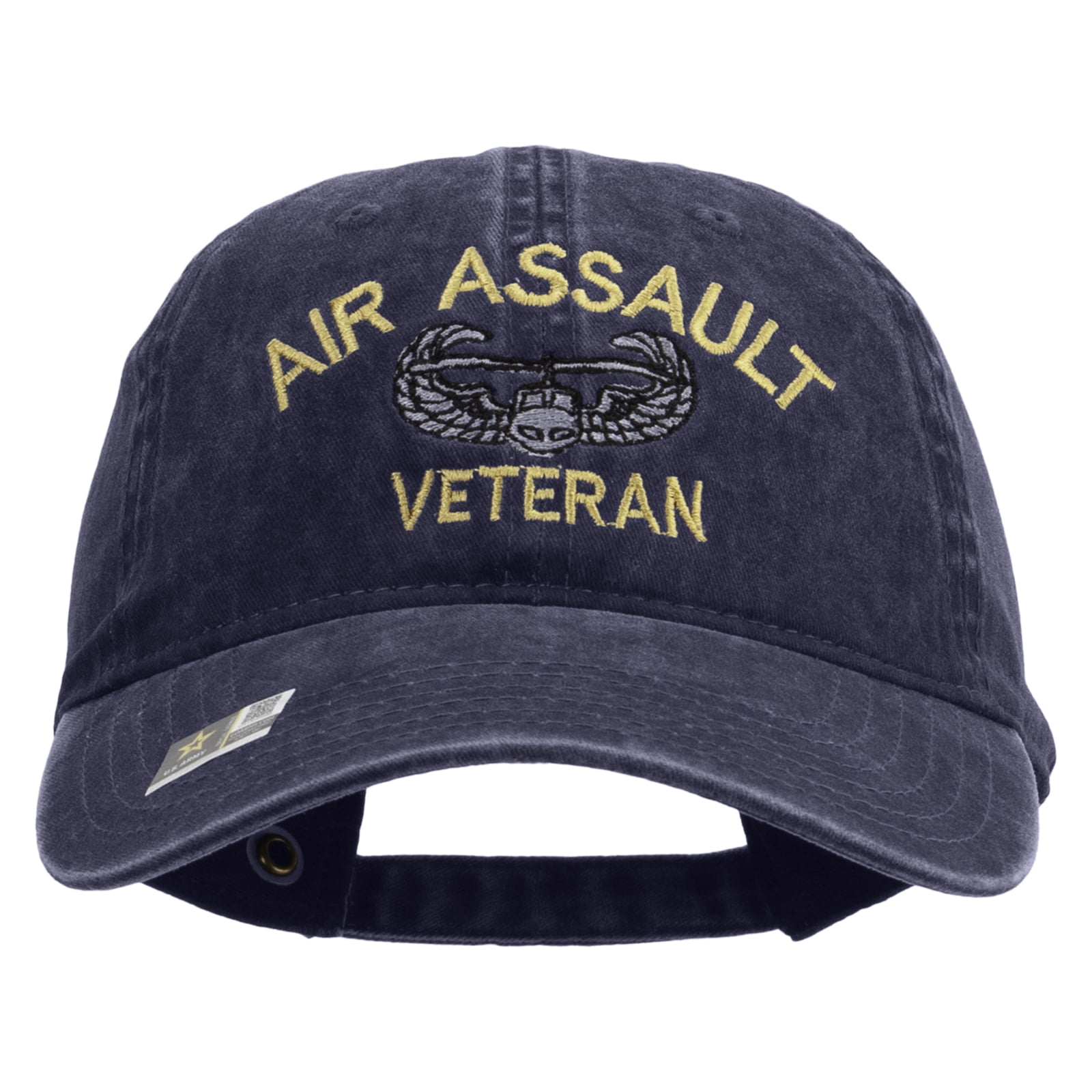 Air Assault Veteran Embroidered Washed Solid Pigment Dyed Cotton Twill ...