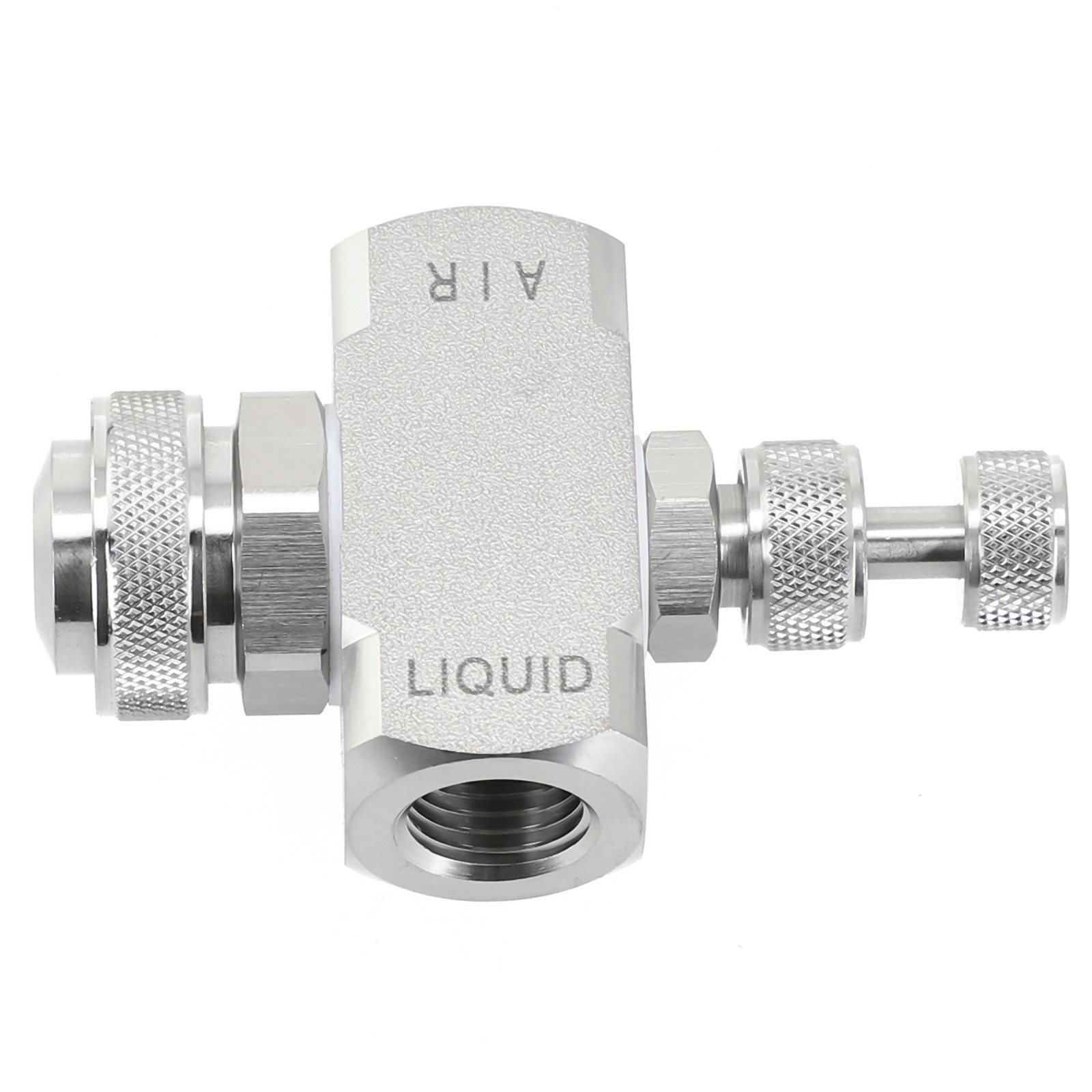 .Air Atomizing Nozzle 1/4BSPT Misting Low Pressure Siphon Cone-Shape ...