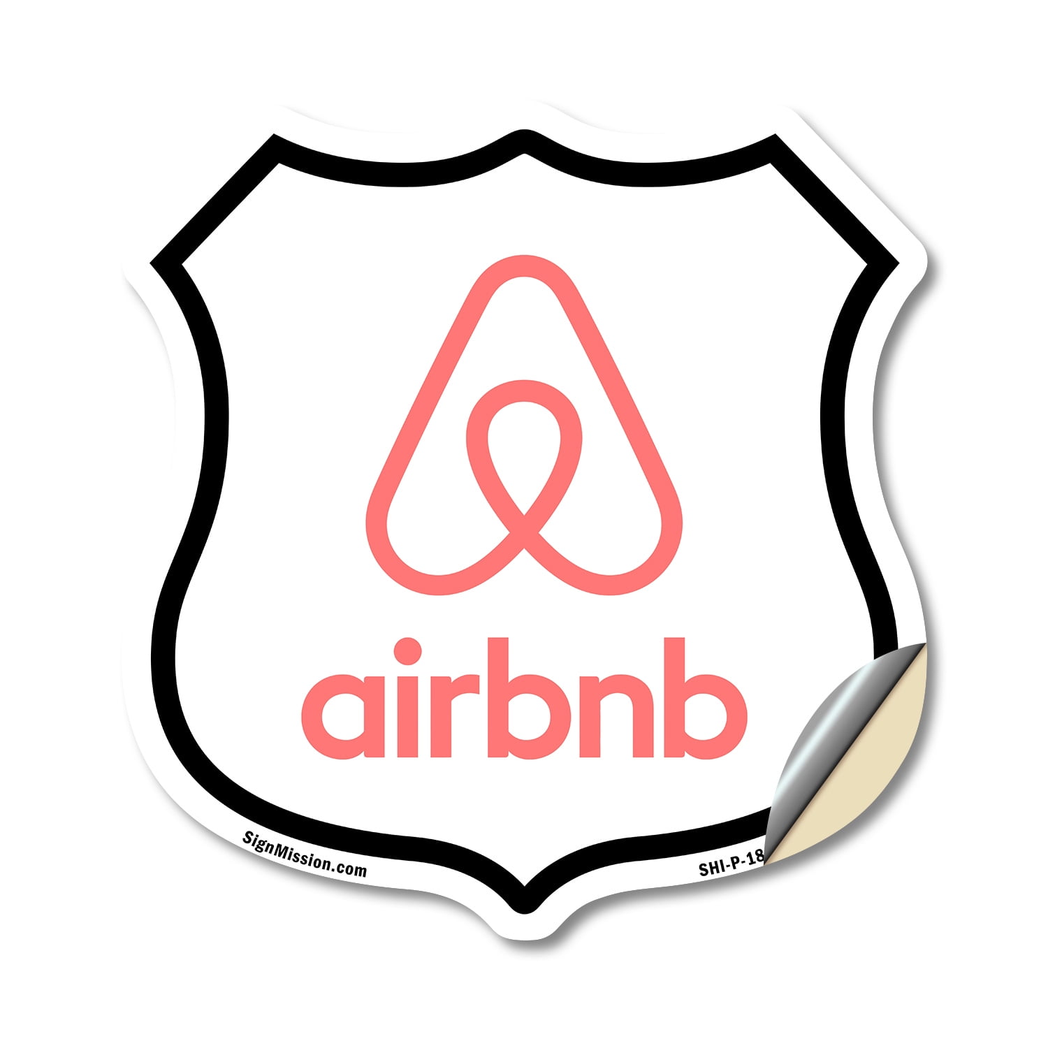Air B&B (2 Pack) 4 inch X 4 inch Shield Shaped Heavy Duty 3.2 mil Vinyl ...