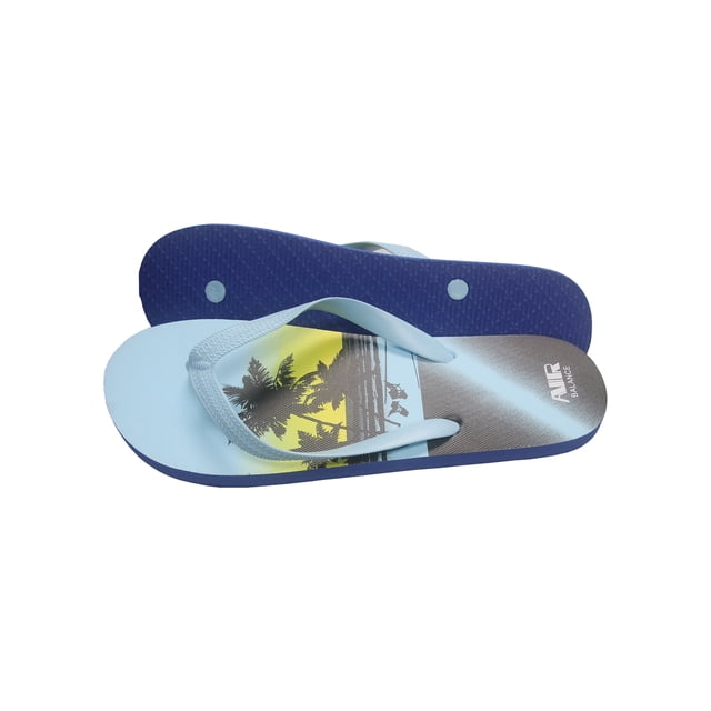 Air Balance Lifestyle Flip-Flop After Golf Thong Sandal, 9 Medium Blue ...