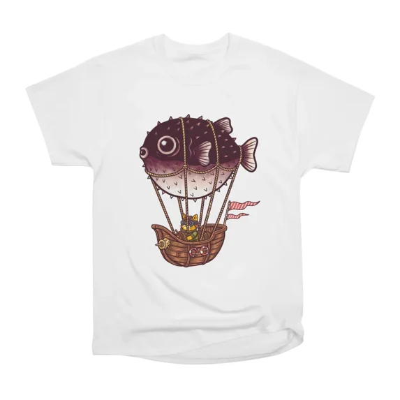 Air Balloon Fish T-Shirt Tee Gift For Him Merch For Her Apparel For ...