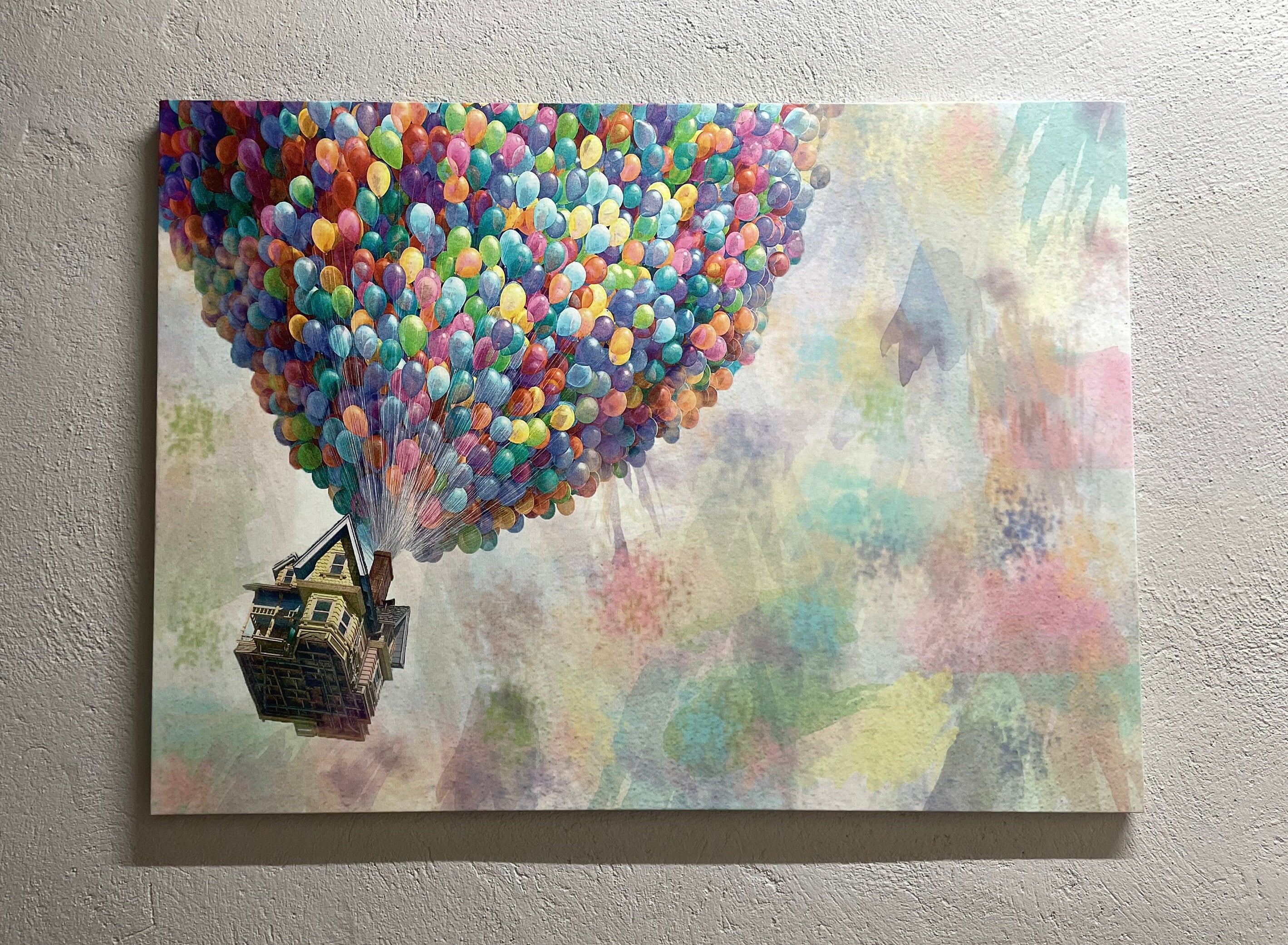 Air Balloons Poster, Rainbow Art, Colorful Wall Art, Abstract Canvas ...