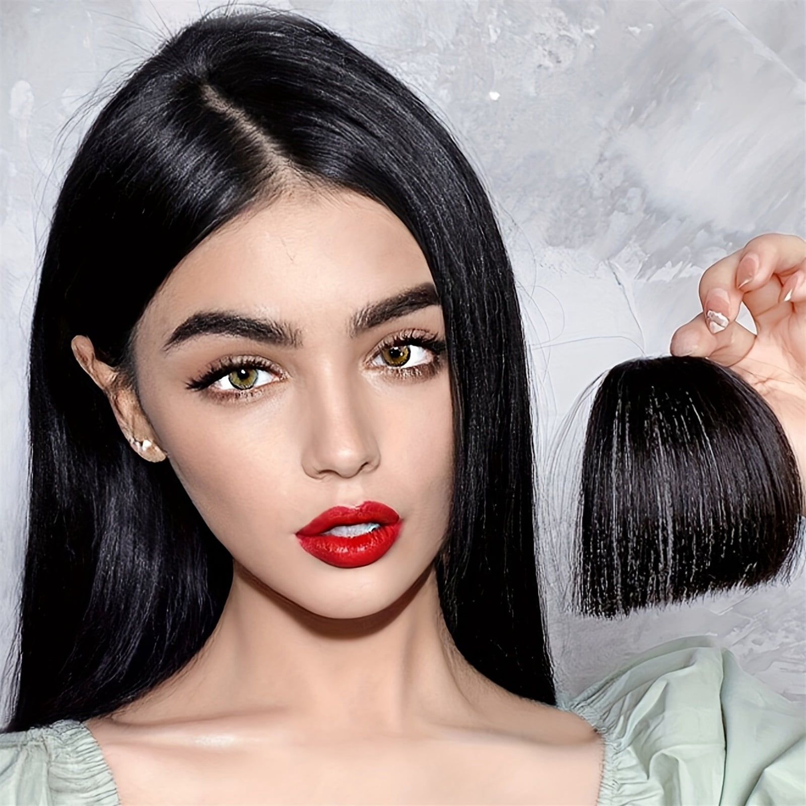 Air Bangs Hair Styling Tools Hair Clip-In Extension Human Hair Fringe ...