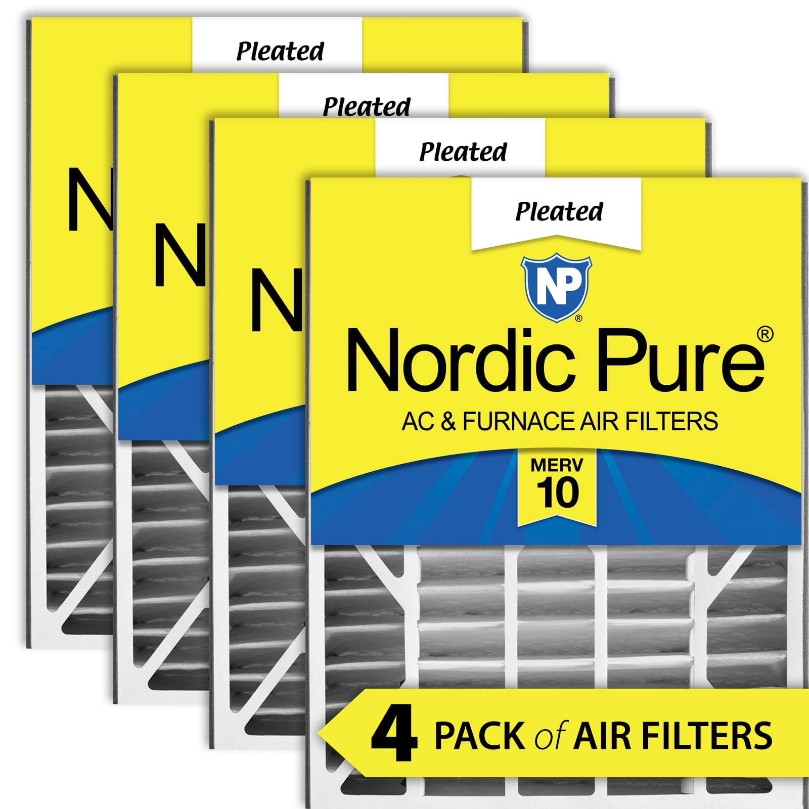 Air Bear 20x25x5 (4 7/8) Replacement 255649-102 MERV 10 Air Filters 4 ...