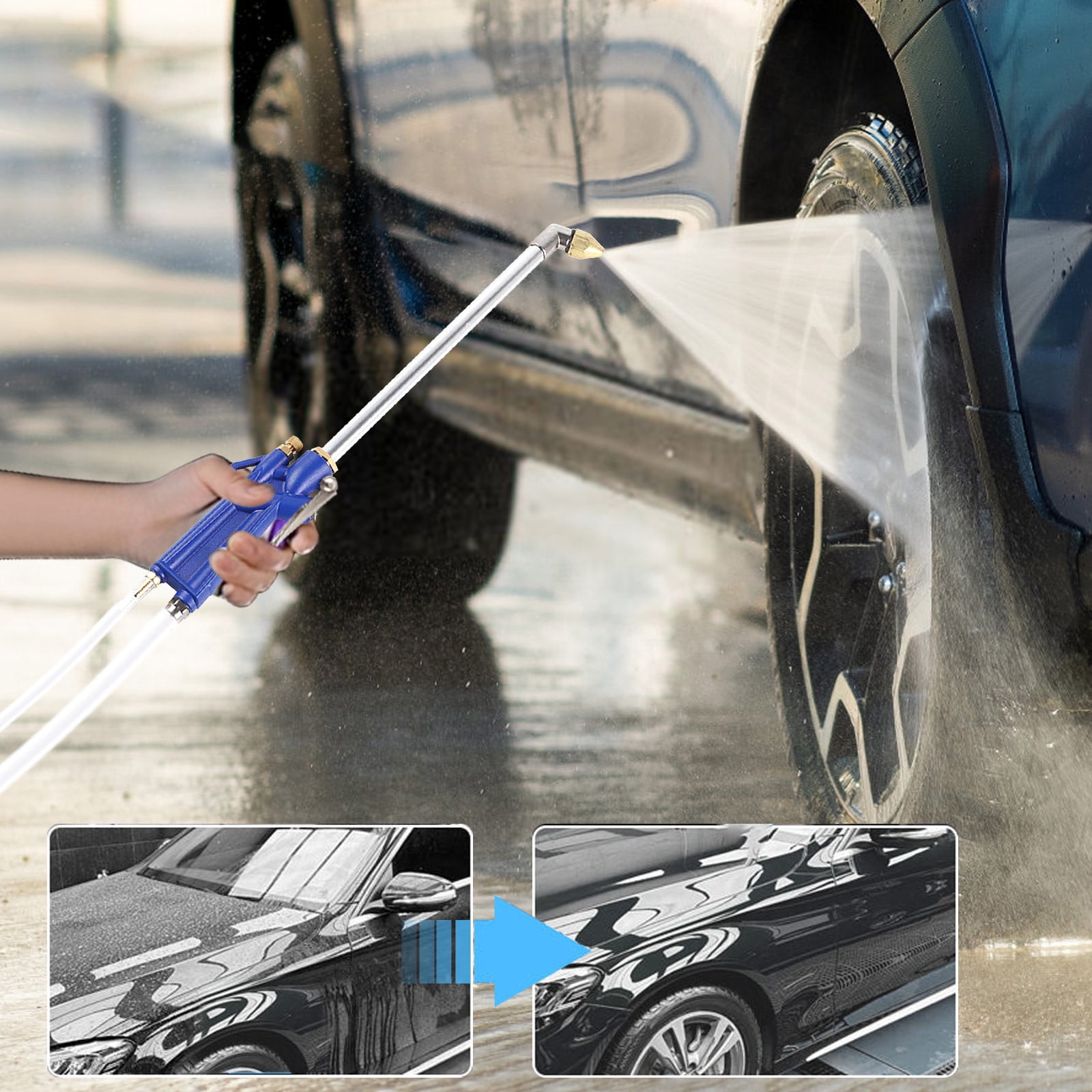 Air Blow Gun Pneumatic Engine Cleaning Gun with 37 In Hose, Cleaning ...