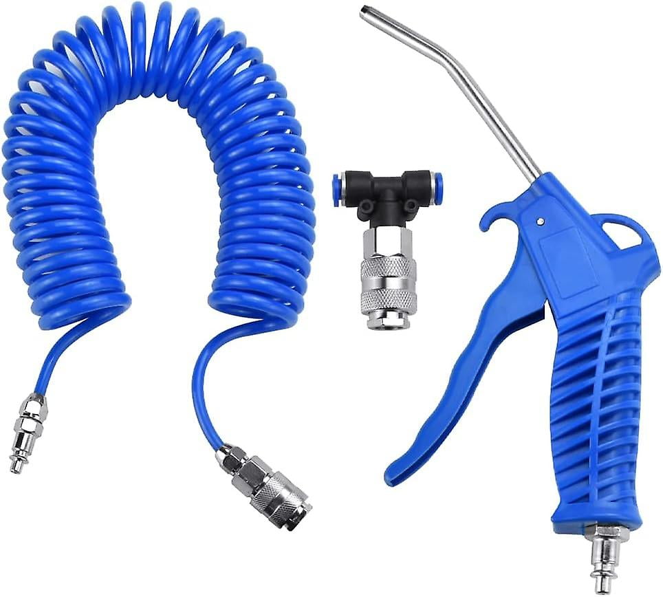 Air Blow Gun With 5m Spiral Compressed Air Hose, Compressed Air Blow ...