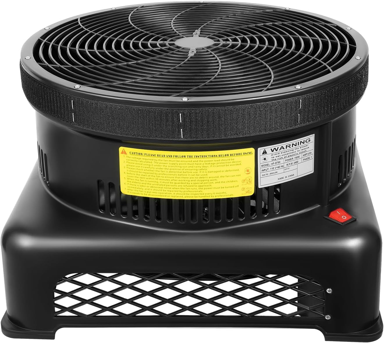Air Blower Fan, 750W Inflatable Tube Man Blower 3400Rpm Inflatable Fly ...
