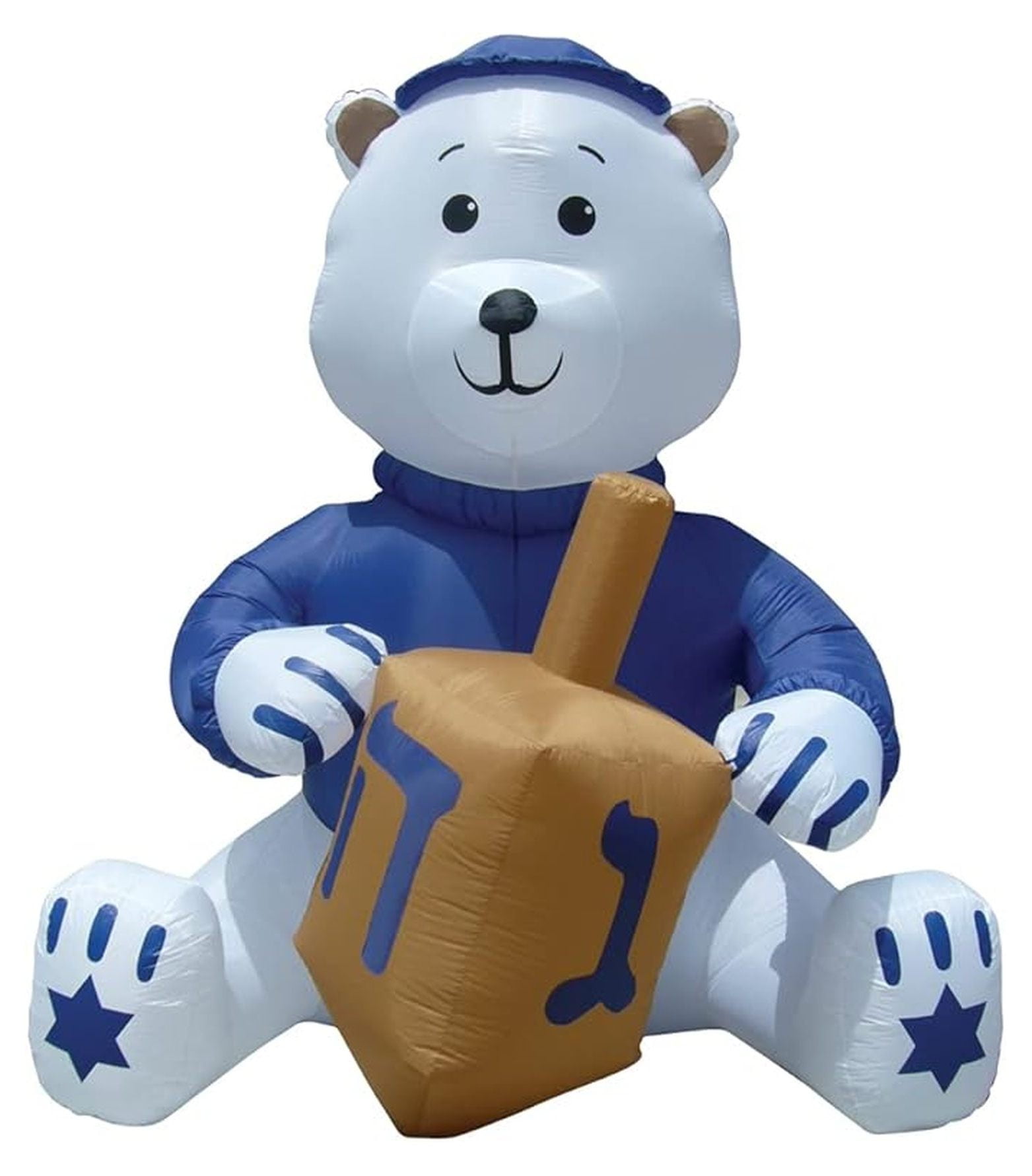 Air Blown Inflatable 11' Hanukkah Bear Holding Dreidel Yard Decoration ...