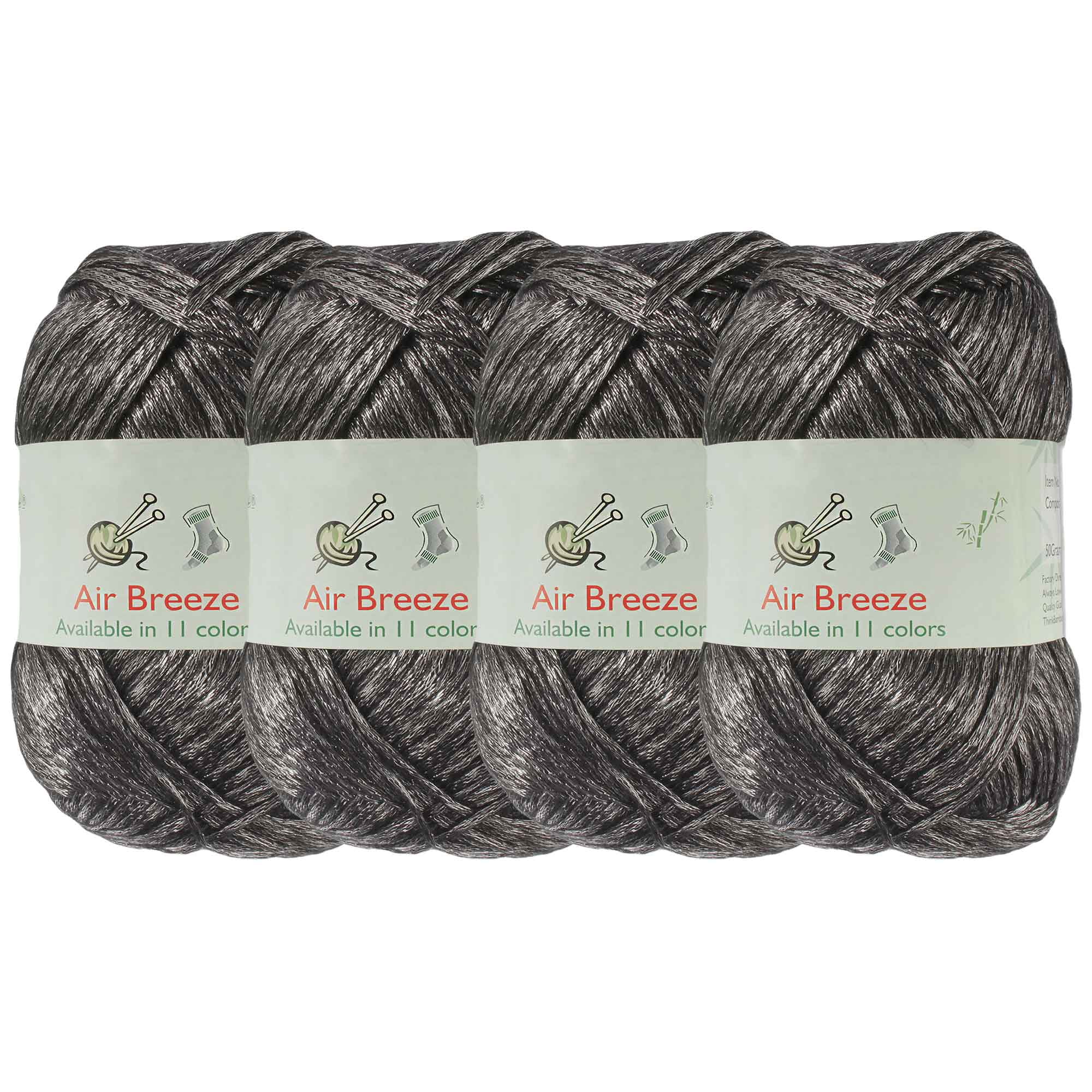 Air Breeze Yarn - Fine Light DK Weight Yarn for Socks, Sweaters, Baby ...