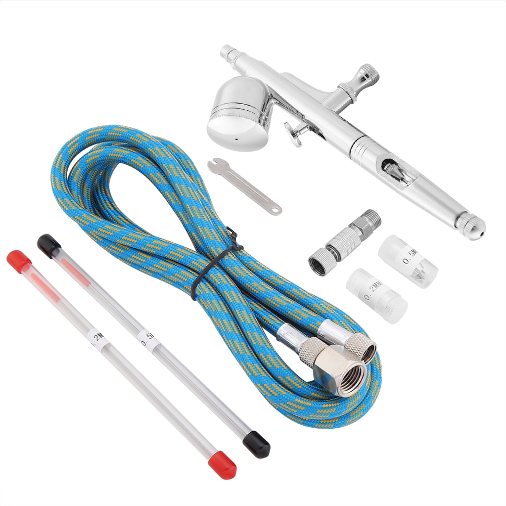 Air Brush Dual Action Spray Gun Airbrush Kit 0.2mm/0.3mm/0.5mm Needle ...