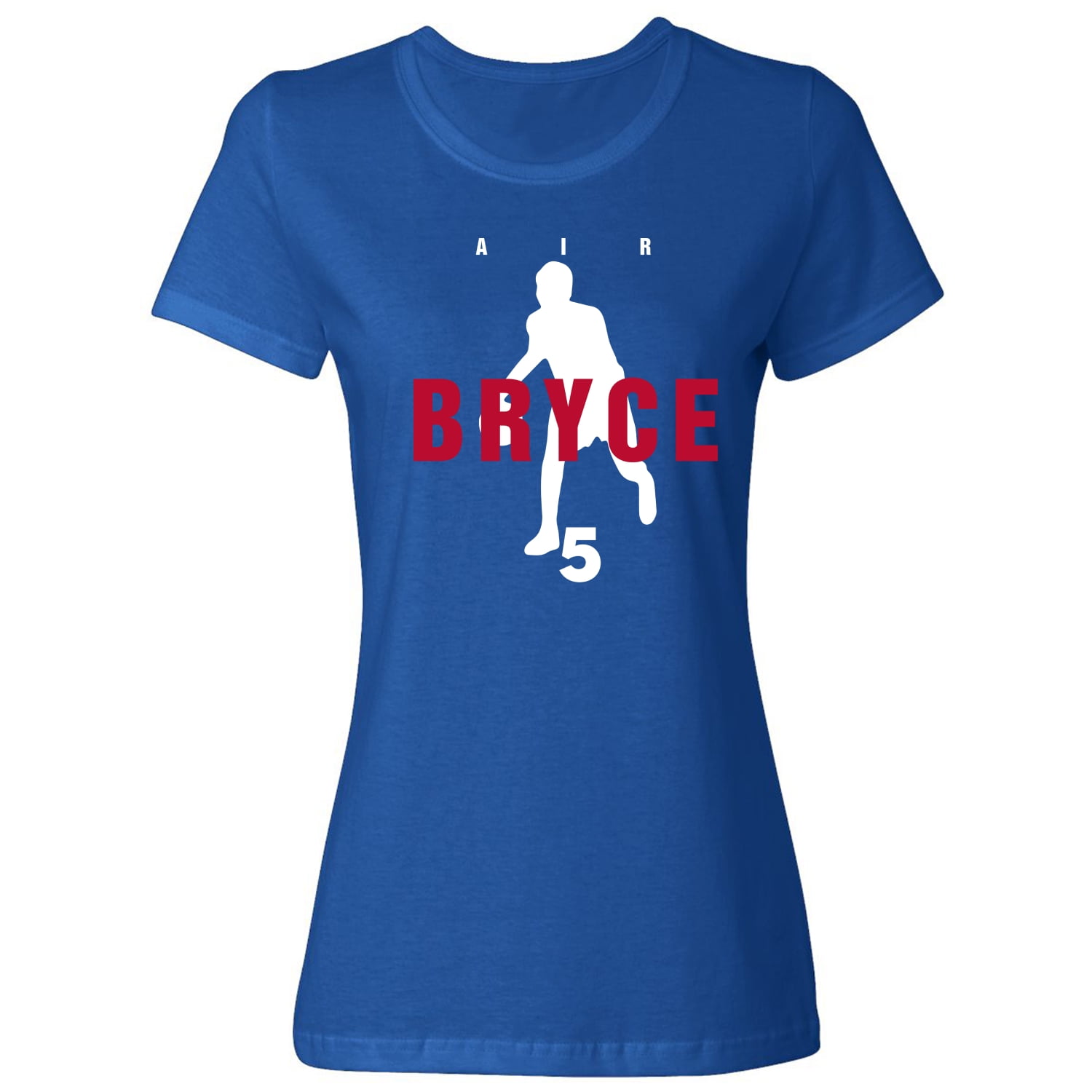 Air Bryce 5 Graphic Design Tee - Basketball Fans Ladies' Crewneck T-Shirt (Royal, XX-Large ...