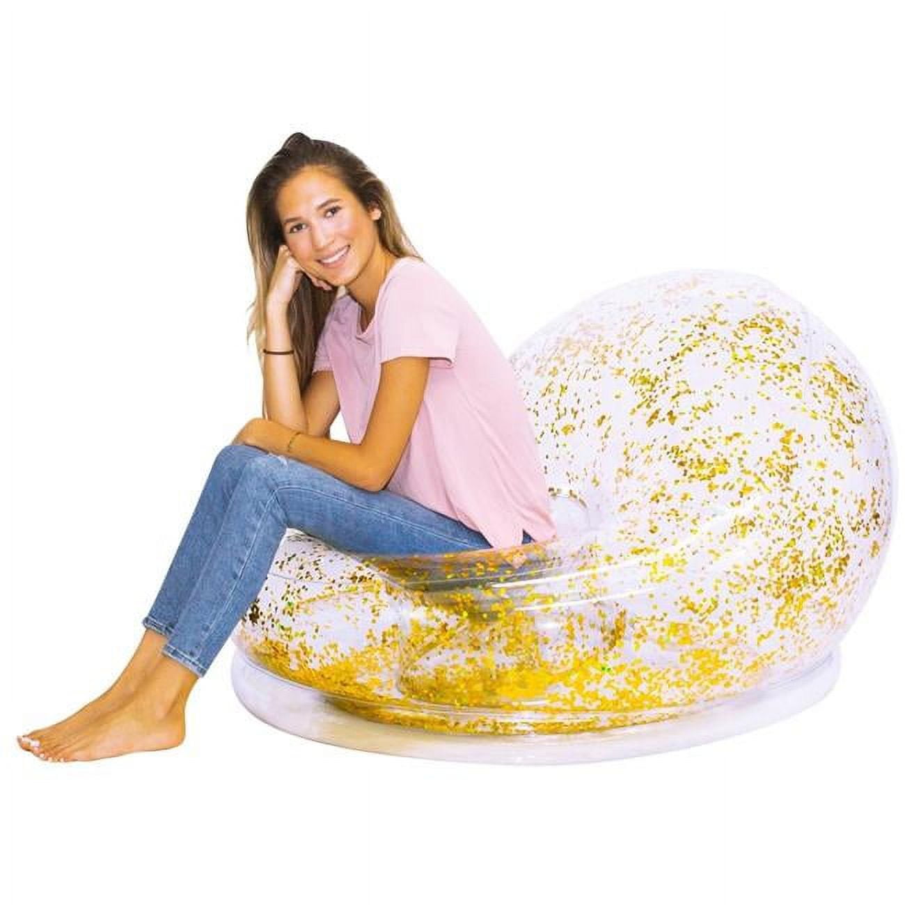 Air Candy AC3020GG Glitter Inflatable Chair, Gold - Walmart.com