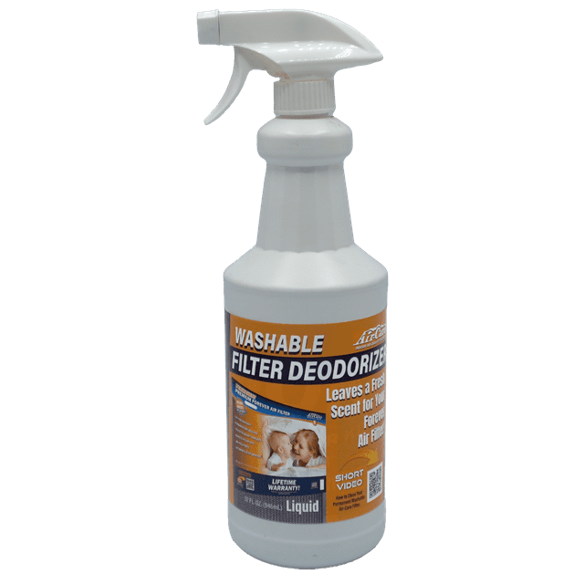 Air-Care 32oz Spray, Permanent Washable Air Filter Deodorizer, Odor ...
