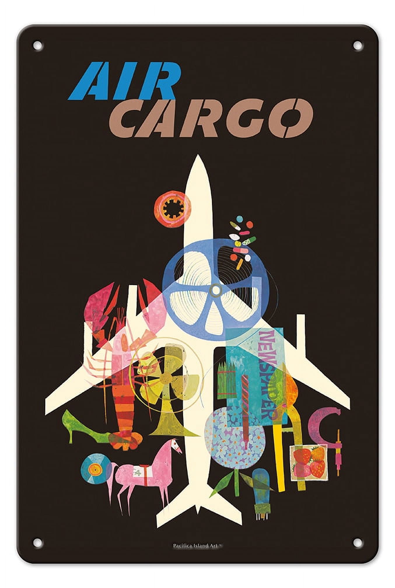 Air Cargo - Vintage Travel Poster by David Klein c.1965 - 8 x 12 inch ...