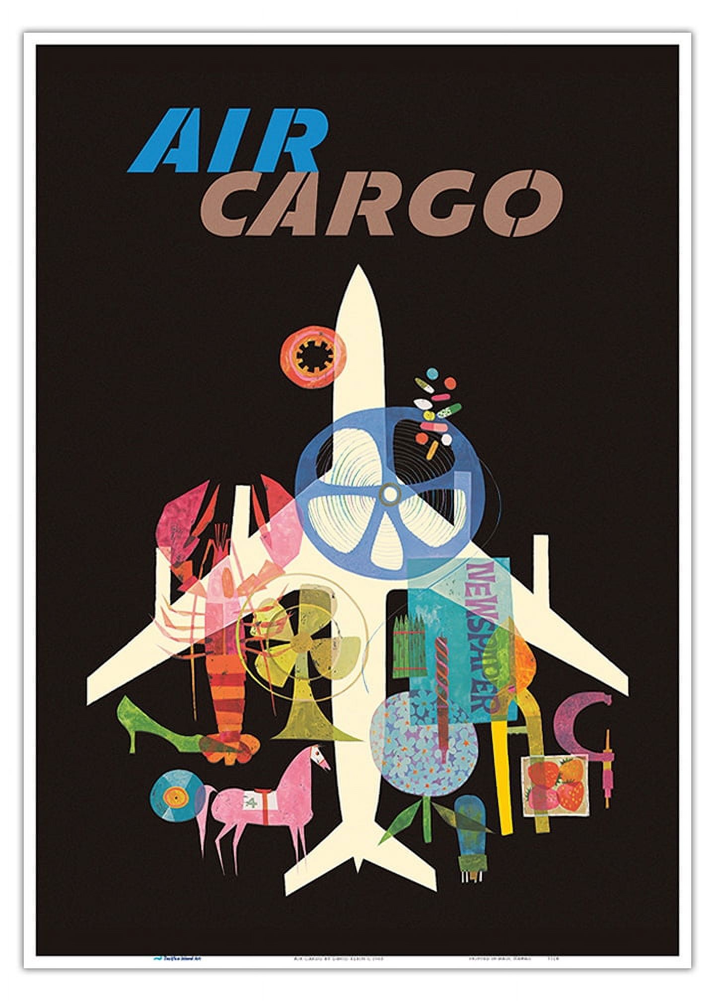 Air Cargo - Vintage Travel Poster by David Klein c.1965 - Master Art ...