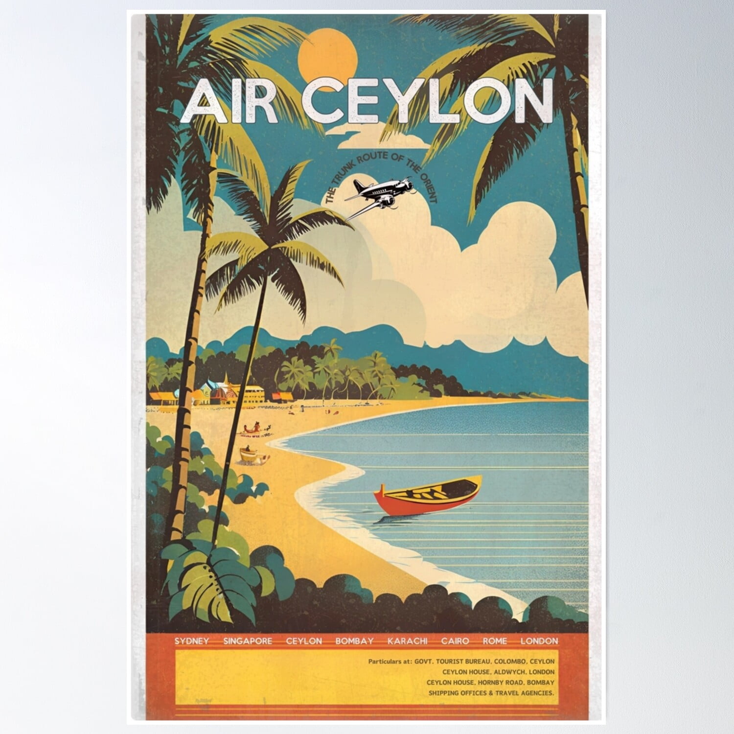 Air Ceylon – Negombo Beach: Where The Ocean Beckons Poster Wall Art, Modern Wall Decor, 8x12 ...