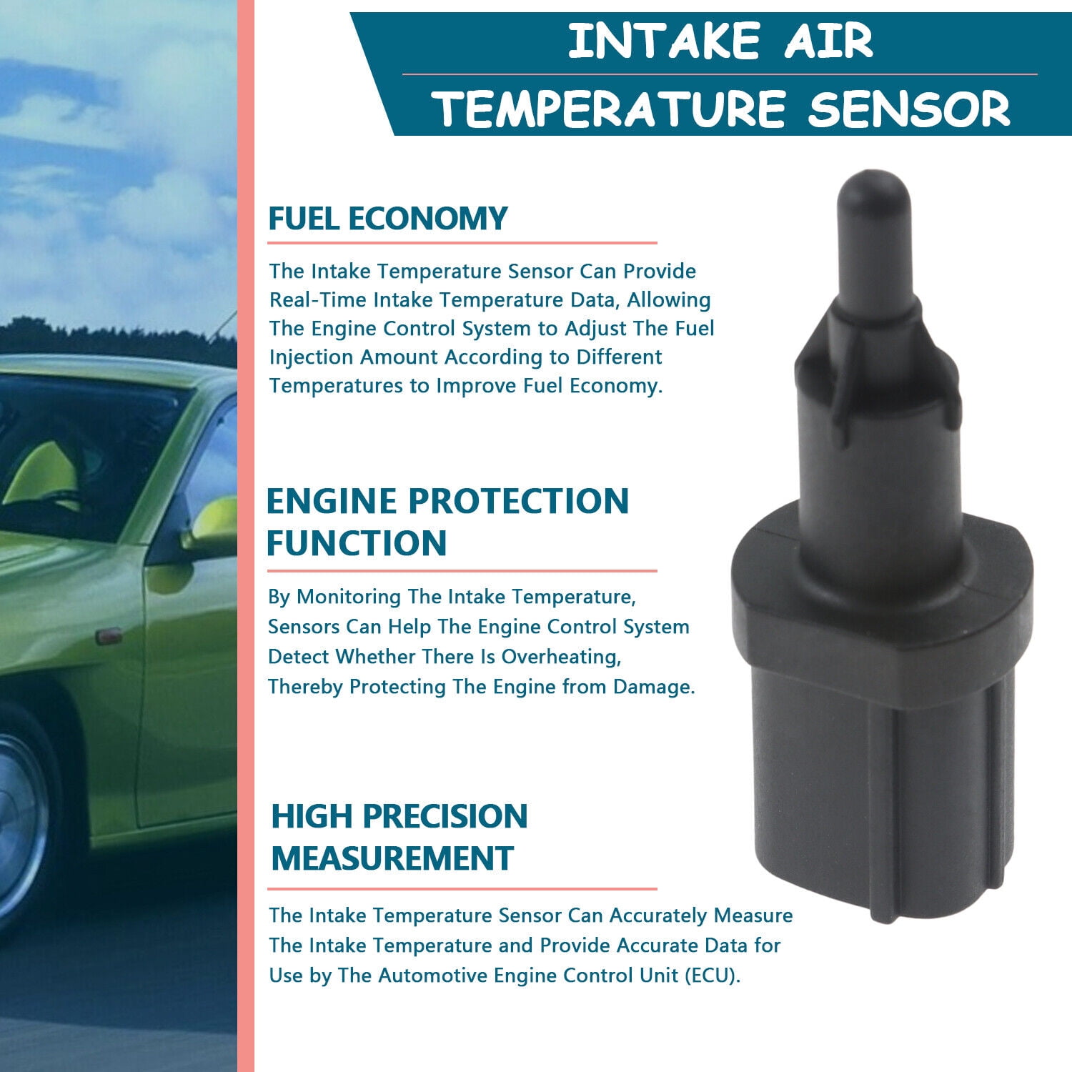 Air Charge Intake Temperature Sensor for 1996-2000 Honda Civic 2000-2006 Insight - Walmart.com