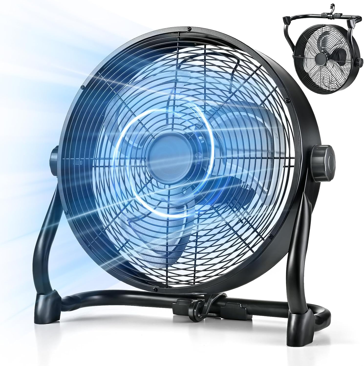 Air Choice 12" Battery Powered Fan, Portable Rechargeable Cordless Fan ...